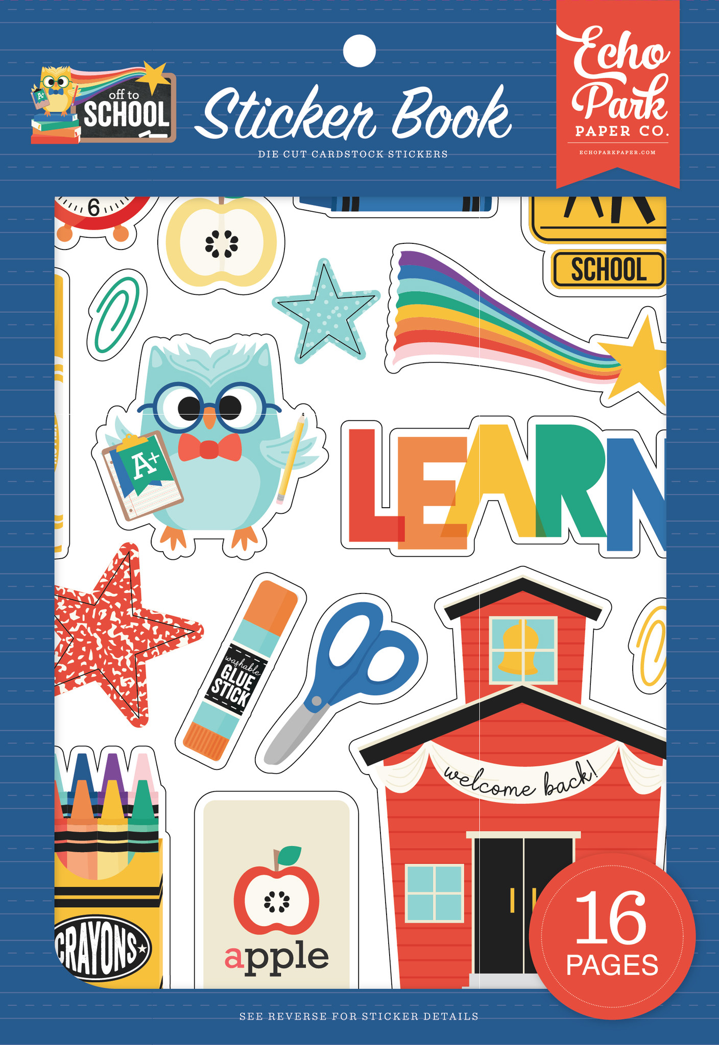 Off To School: Off To School Sticker Book - Echo Park Paper Co