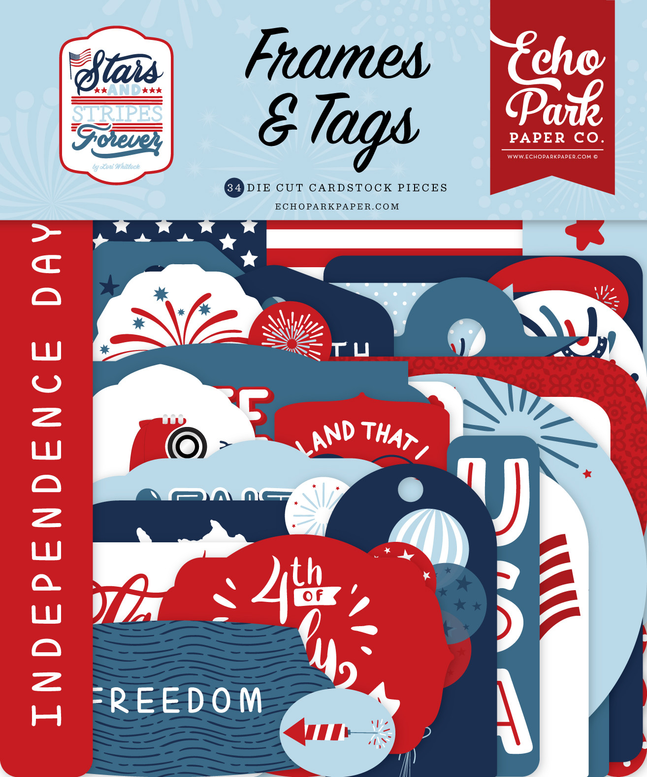 Stars And Stripes Forever Frames & Tags - Echo Park Paper Co