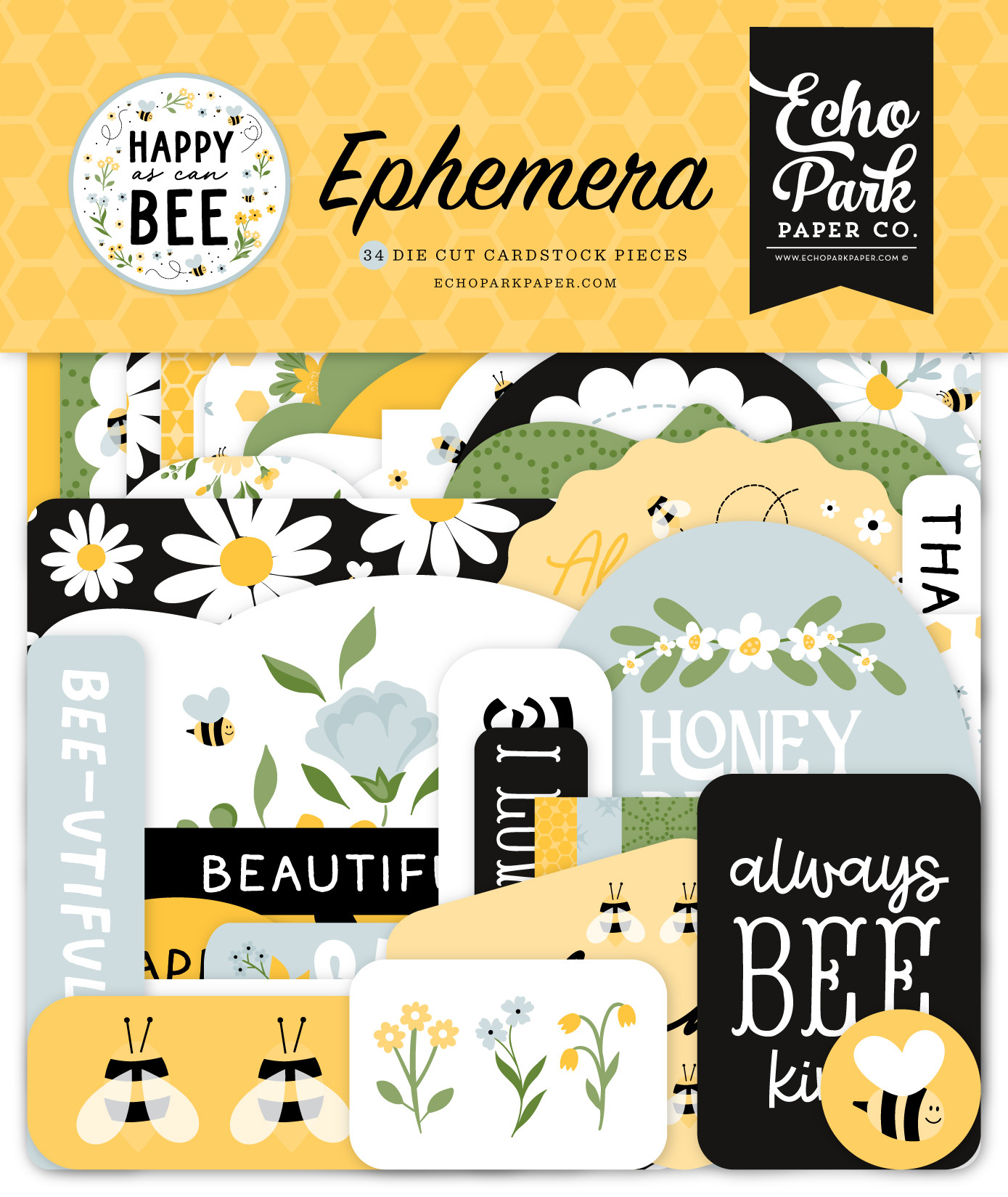 Happy As Can Bee Ephemera - Echo Park Paper Co