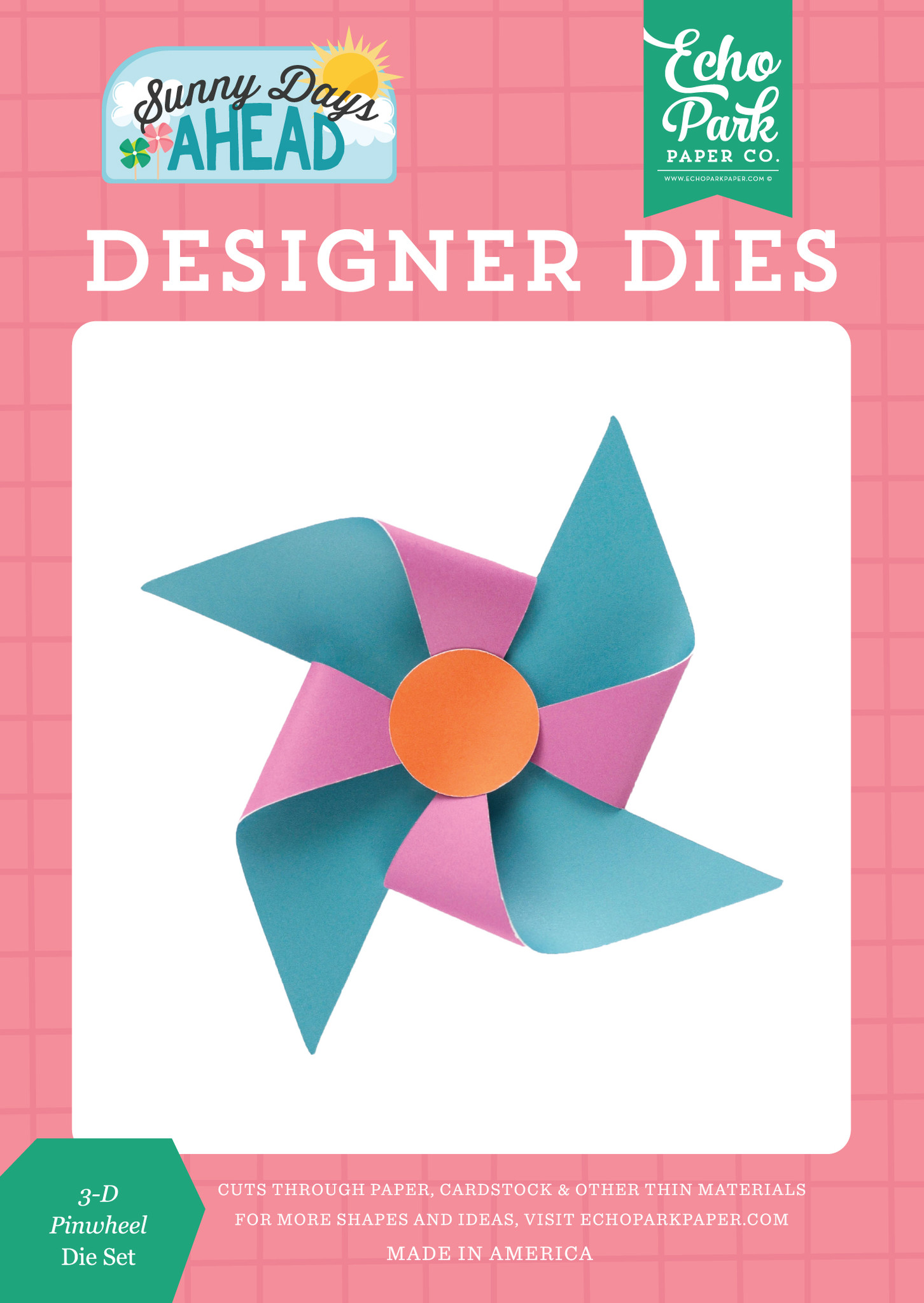 Sunny Days Ahead: 3-D Pinwheel Medium Die Set - Echo Park Paper Co