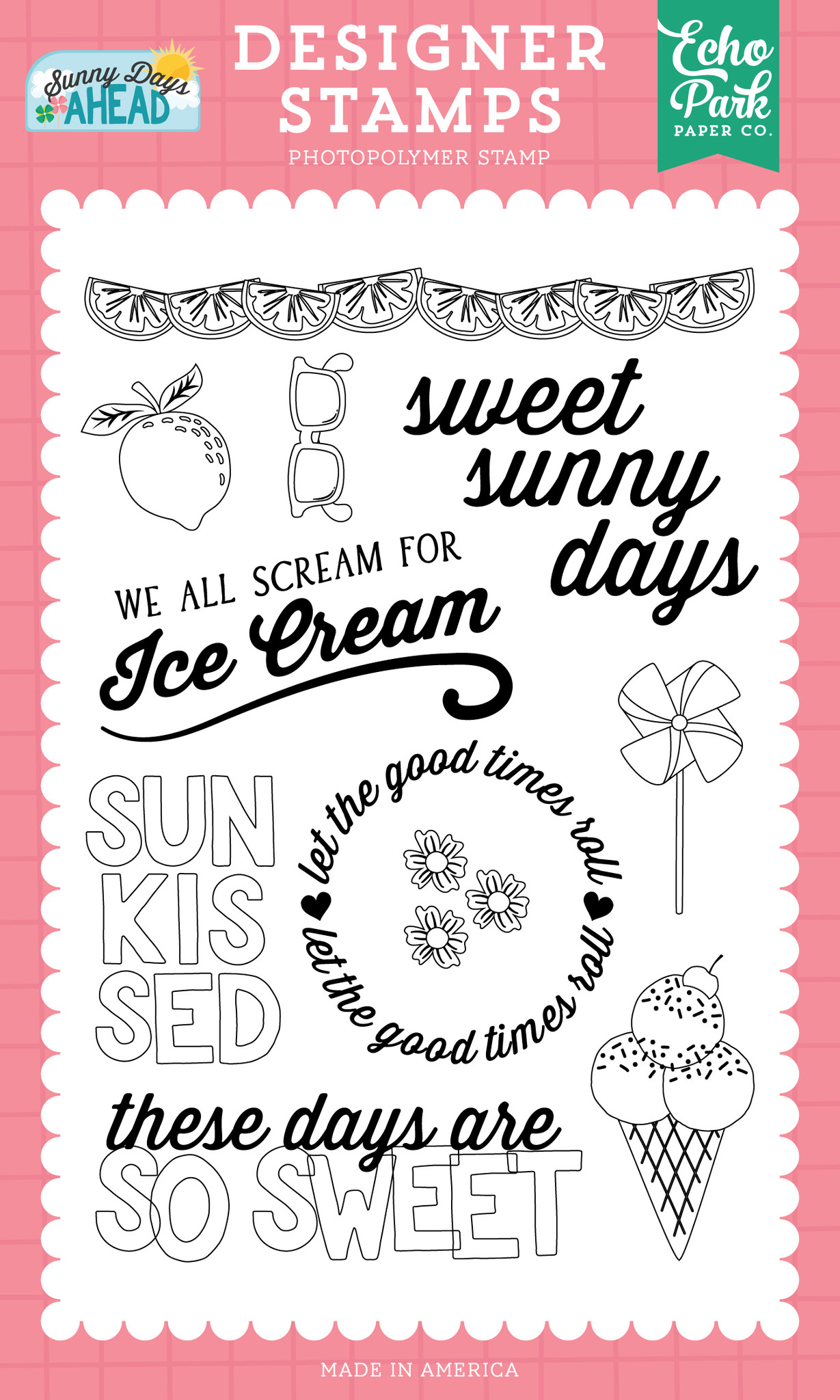 Sunny Days Ahead: Sweet Sunny Days Stamp - Echo Park Paper Co
