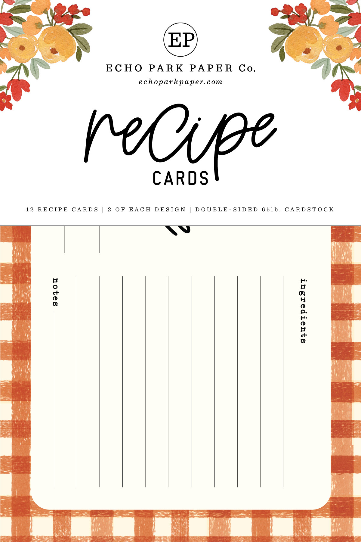 Hello Autumn Recipe Cards - Echo Park Paper Co