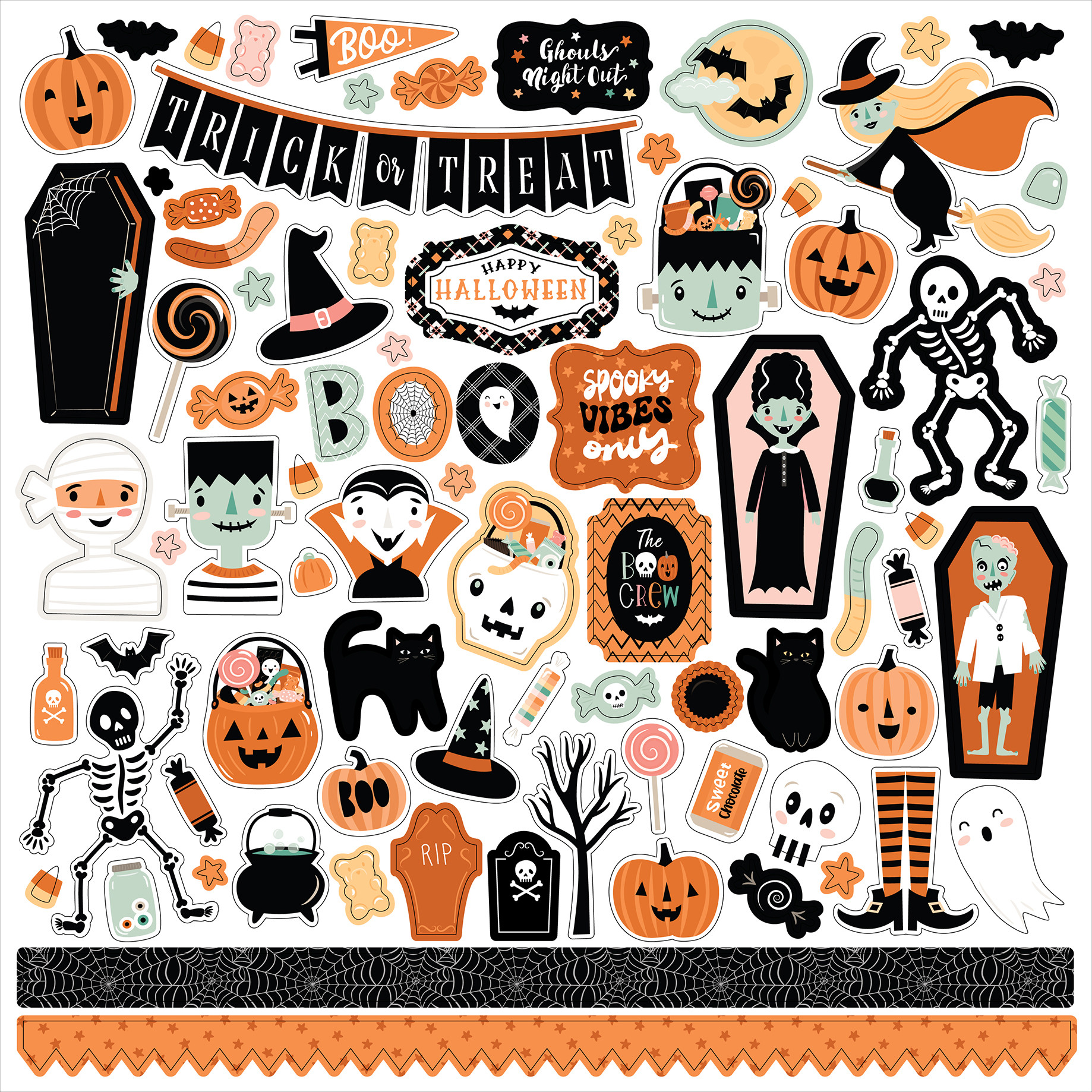 Spooktacular Halloween Element Sticker - Echo Park Paper Co