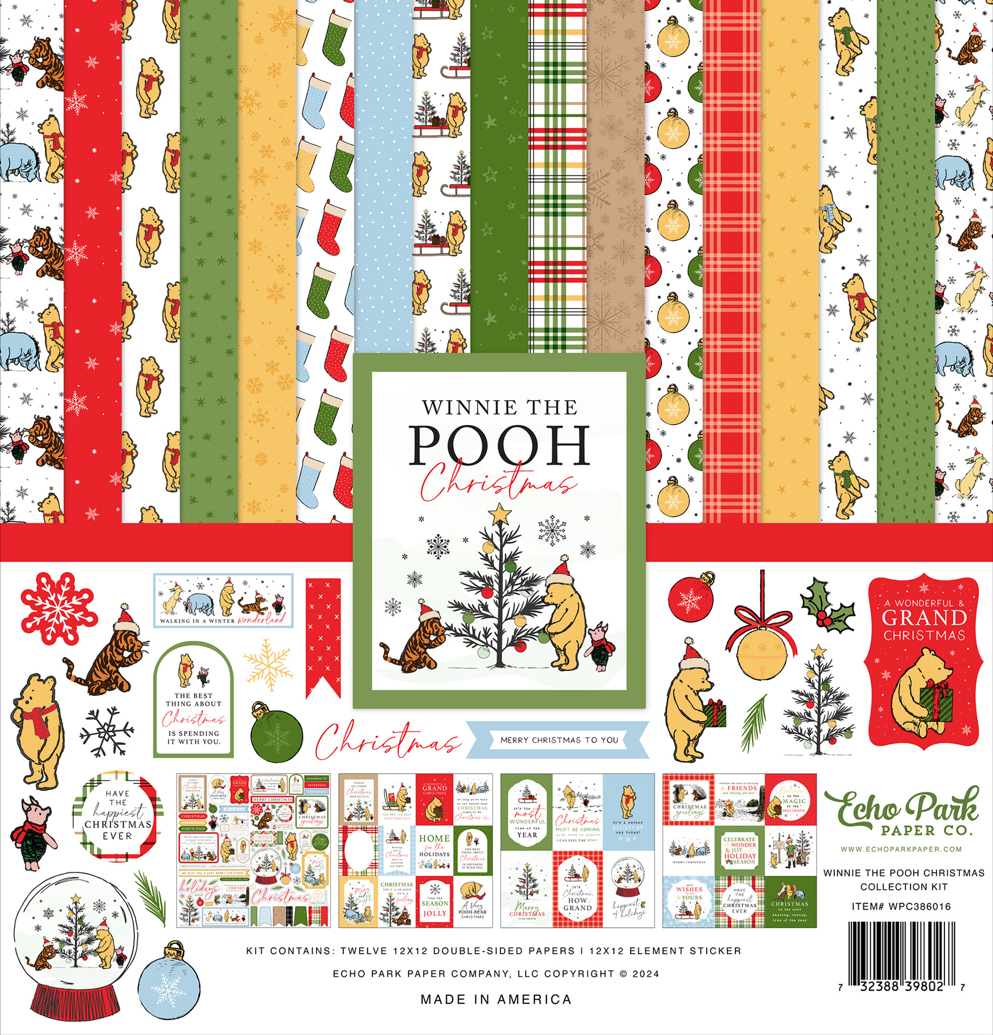 Winnie The Pooh Christmas Collection Kit - Echo Park Paper Co
