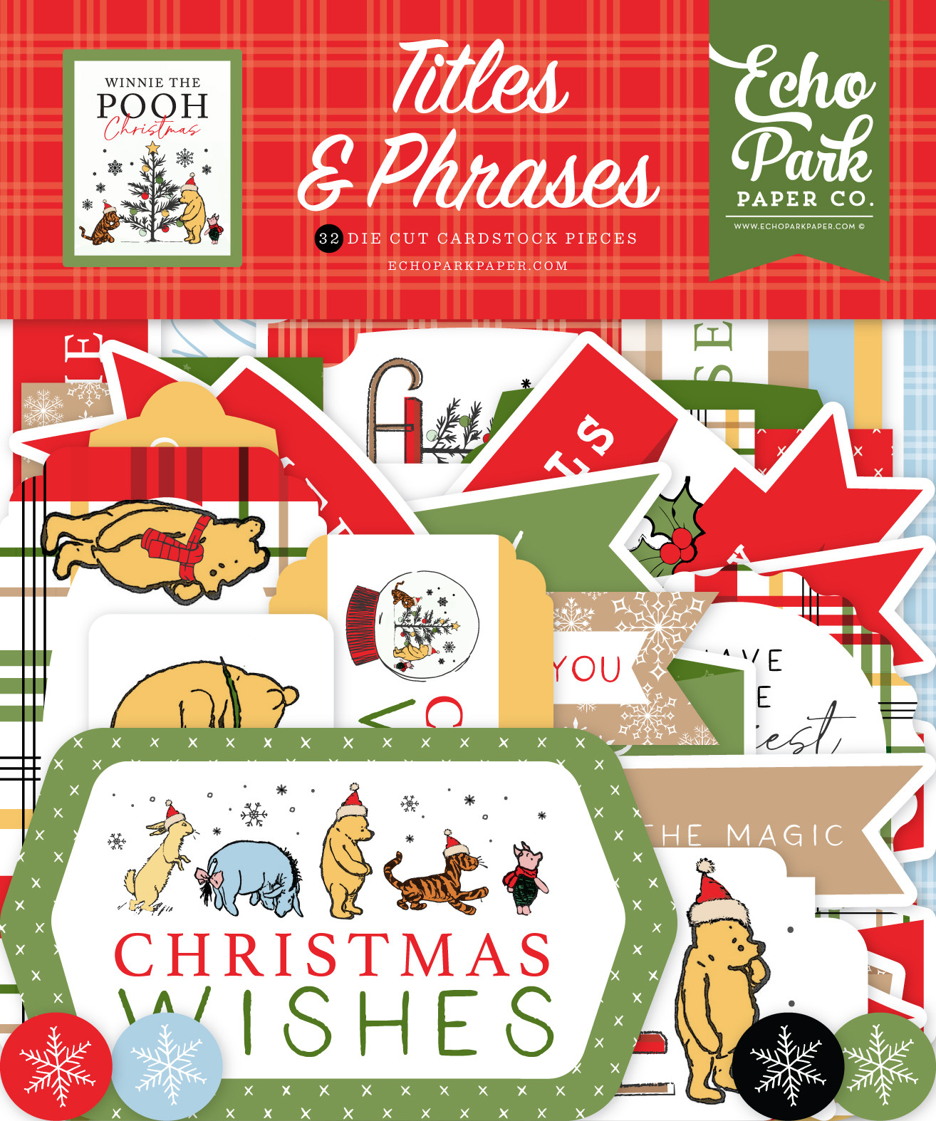 Winnie The Pooh Christmas Titles & Phrases - Echo Park Paper Co