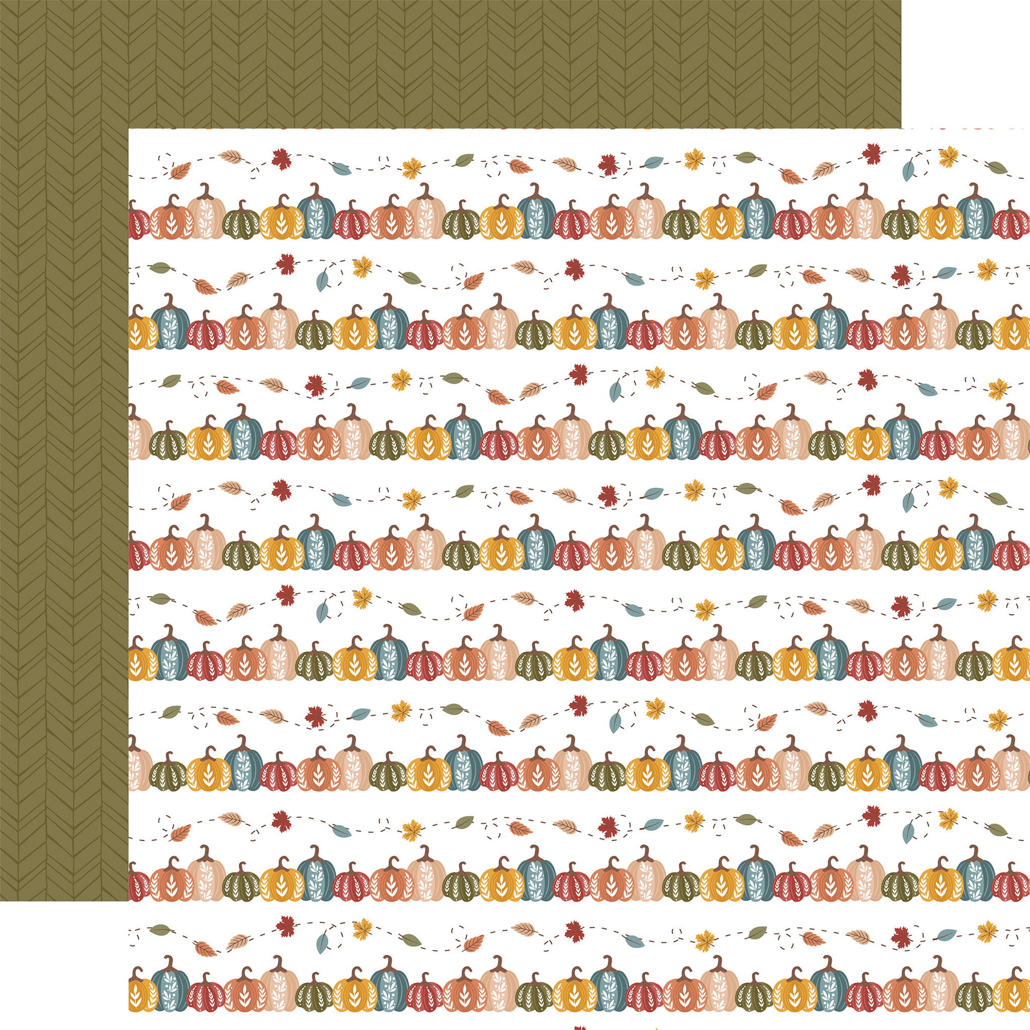 Sweater Weather: Hey Pumpkin 12x12 Patterned Paper - Echo Park Paper Co
