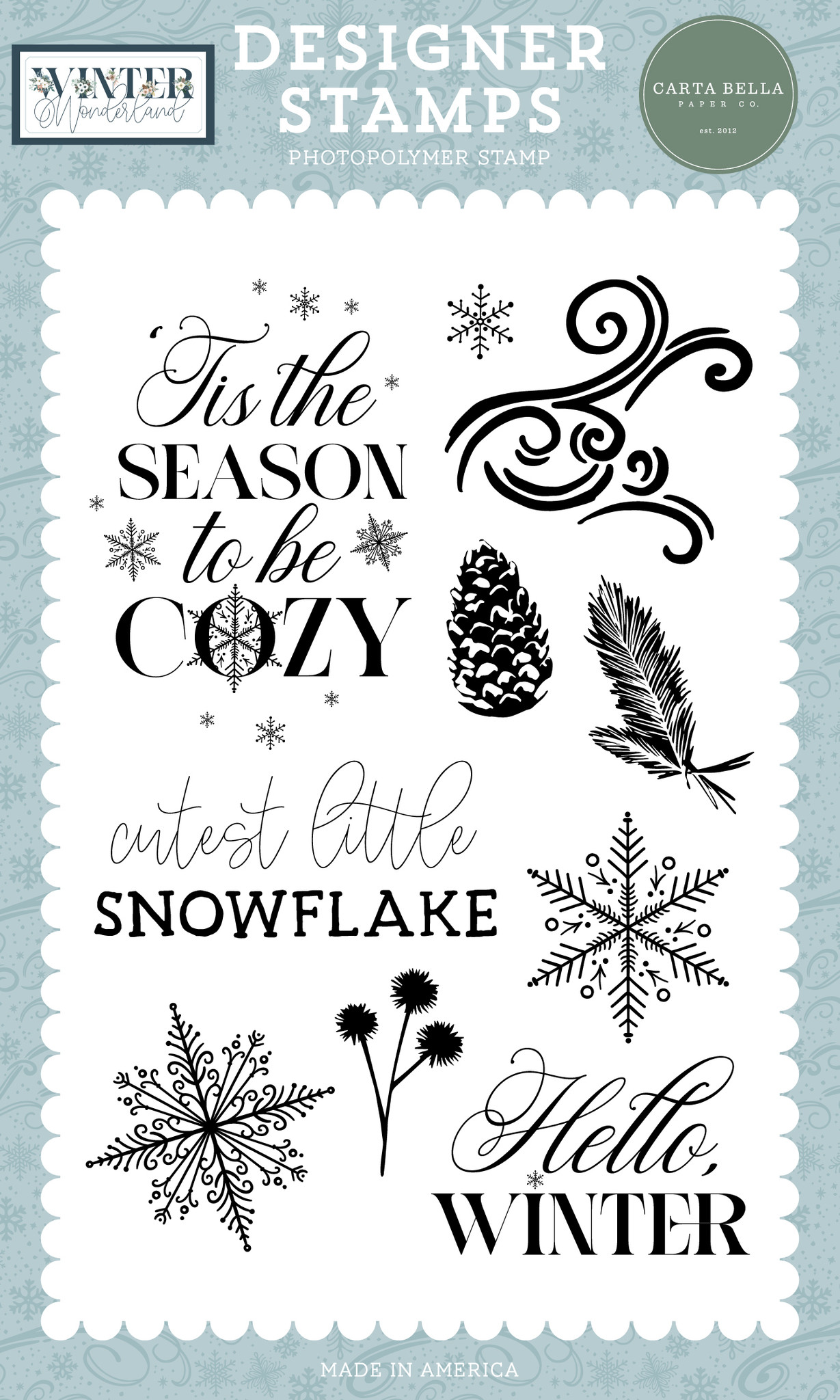 Winter Wonderland: Cutest Little Snowflake Stamp Set - Echo Park Paper Co