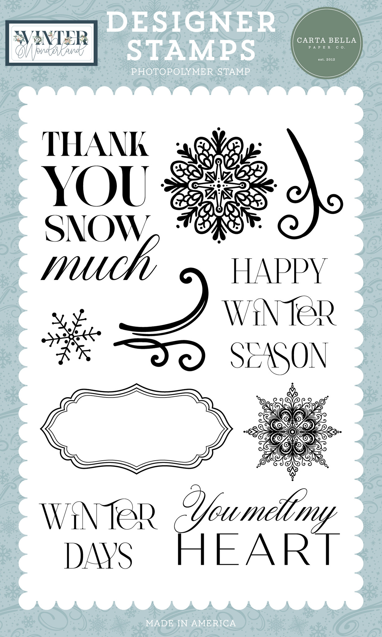 Winter Wonderland: Happy Winter Season Stamp Set - Echo Park Paper Co