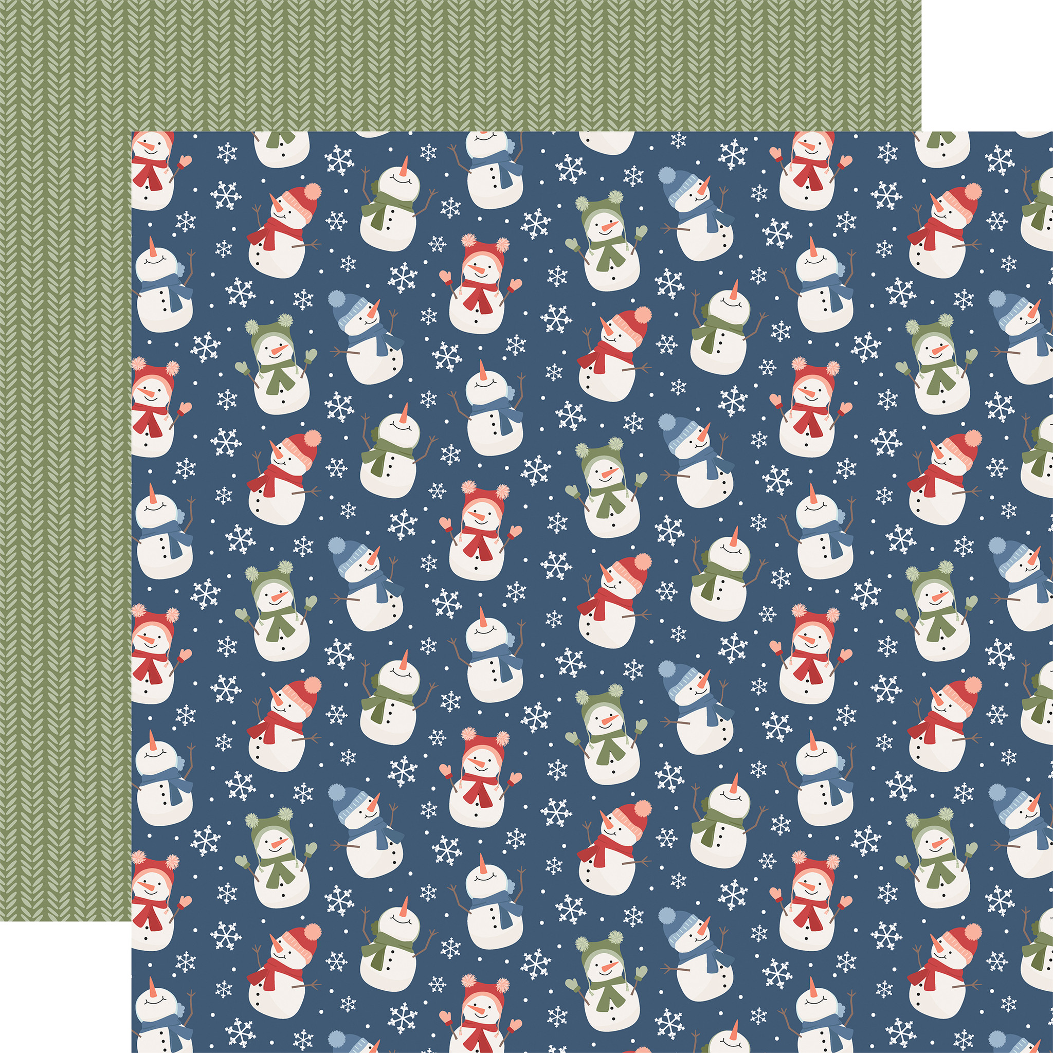 Chilling With My Snowmies: Snowman Friends 12x12 Patterned Paper - Echo ...