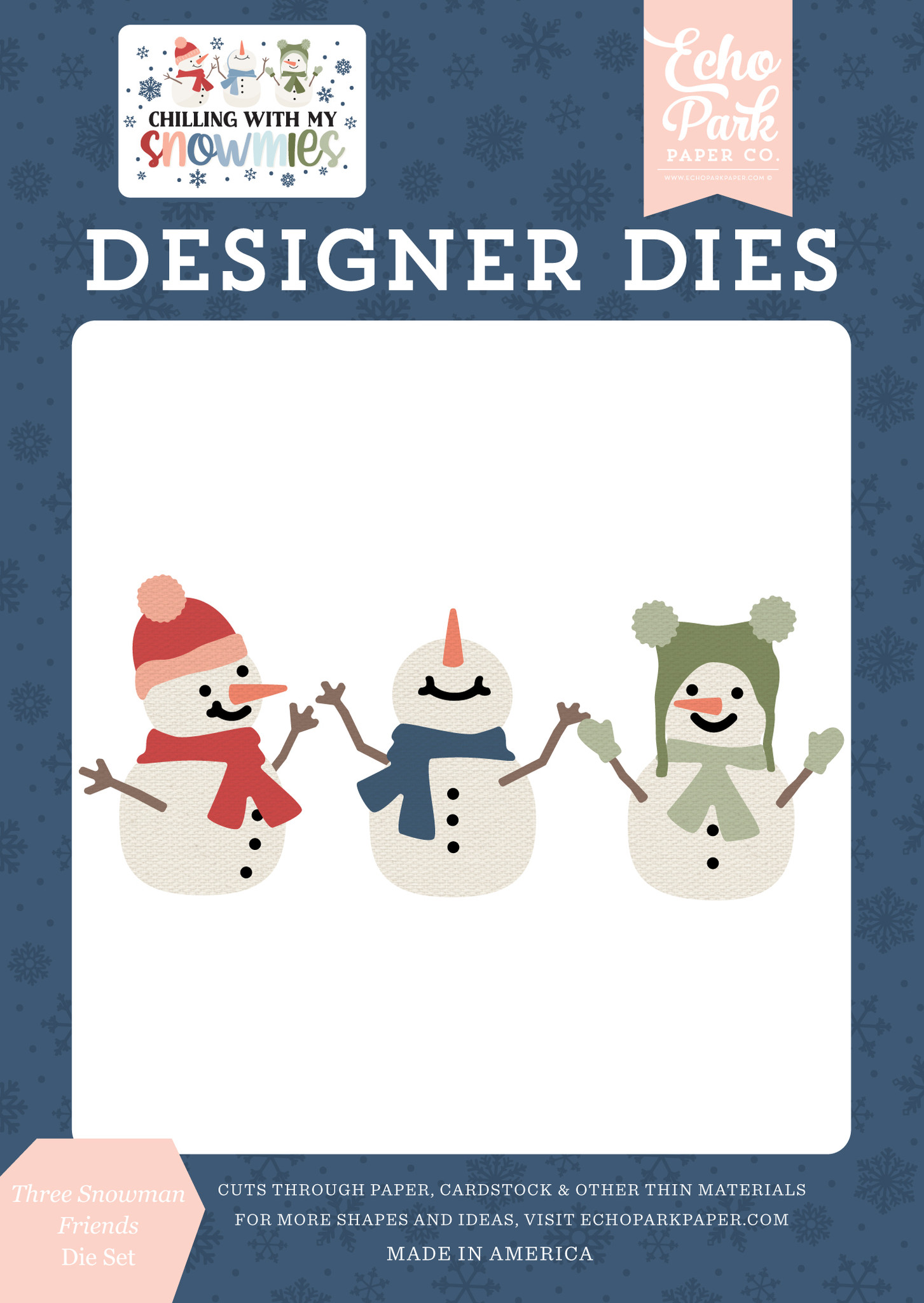 Chilling With My Snowmies: Three Snowman Friends Medium Die Set - Echo ...