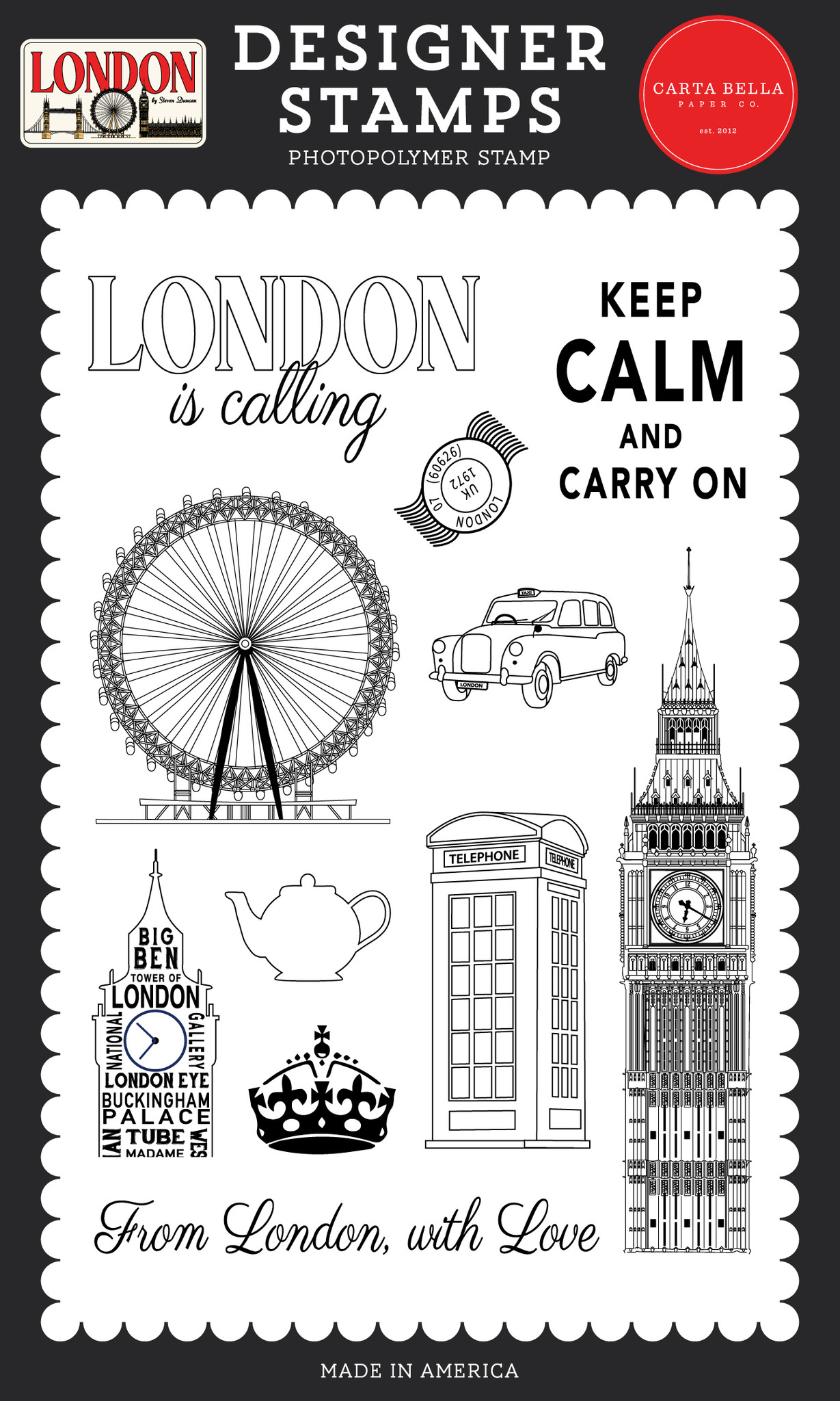 London: London Is Calling Stamp Set - Echo Park Paper Co