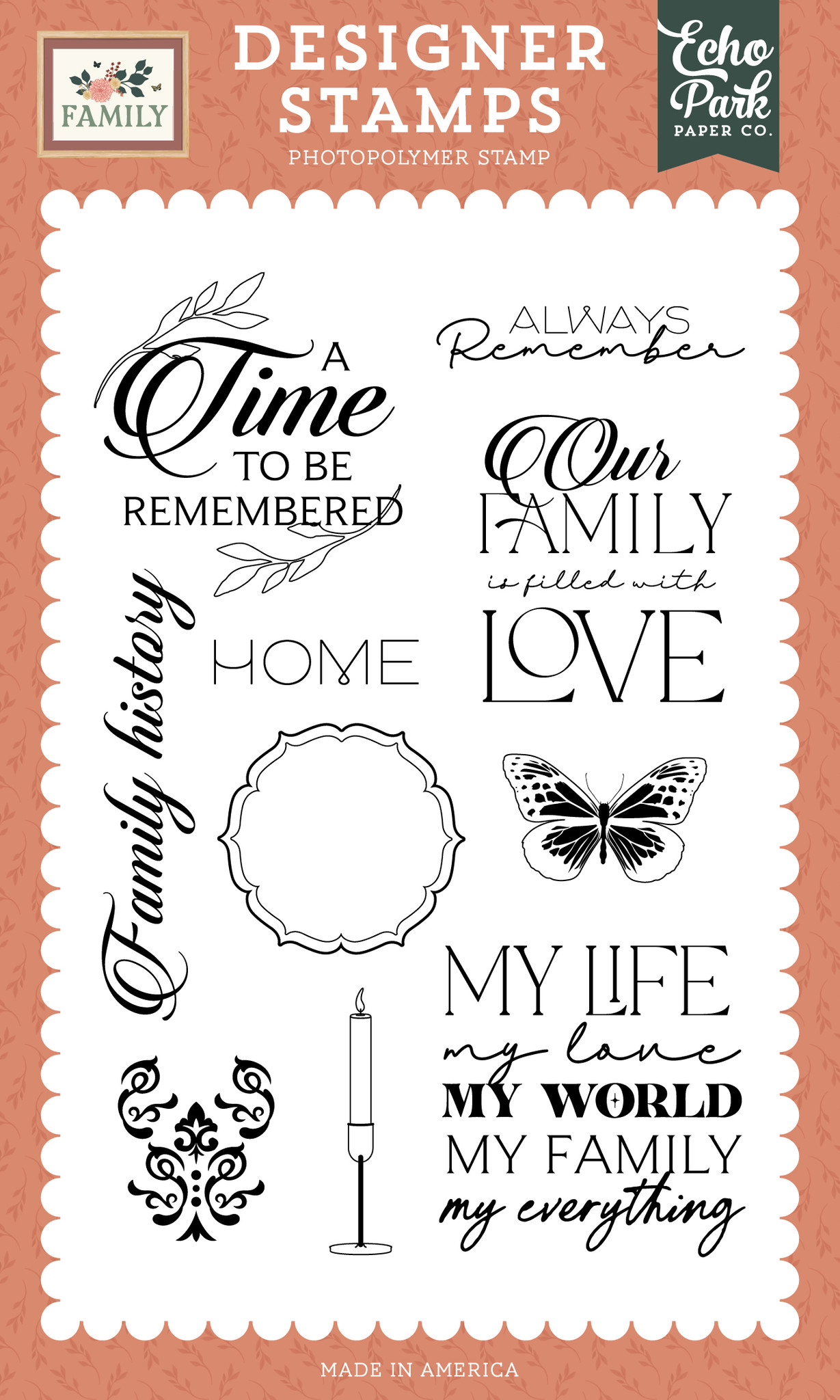 Family: A Time To Be Remembered Stamp Set - Echo Park Paper Co