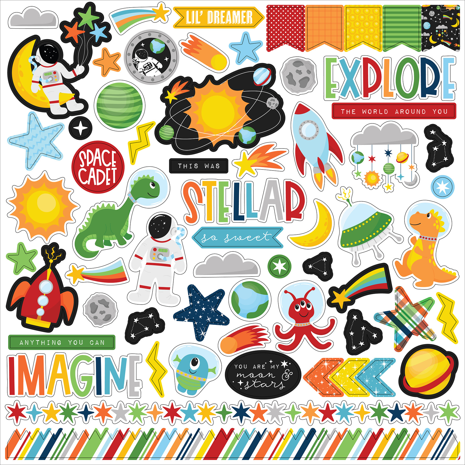 Blast Off Element Sticker - Echo Park Paper Co