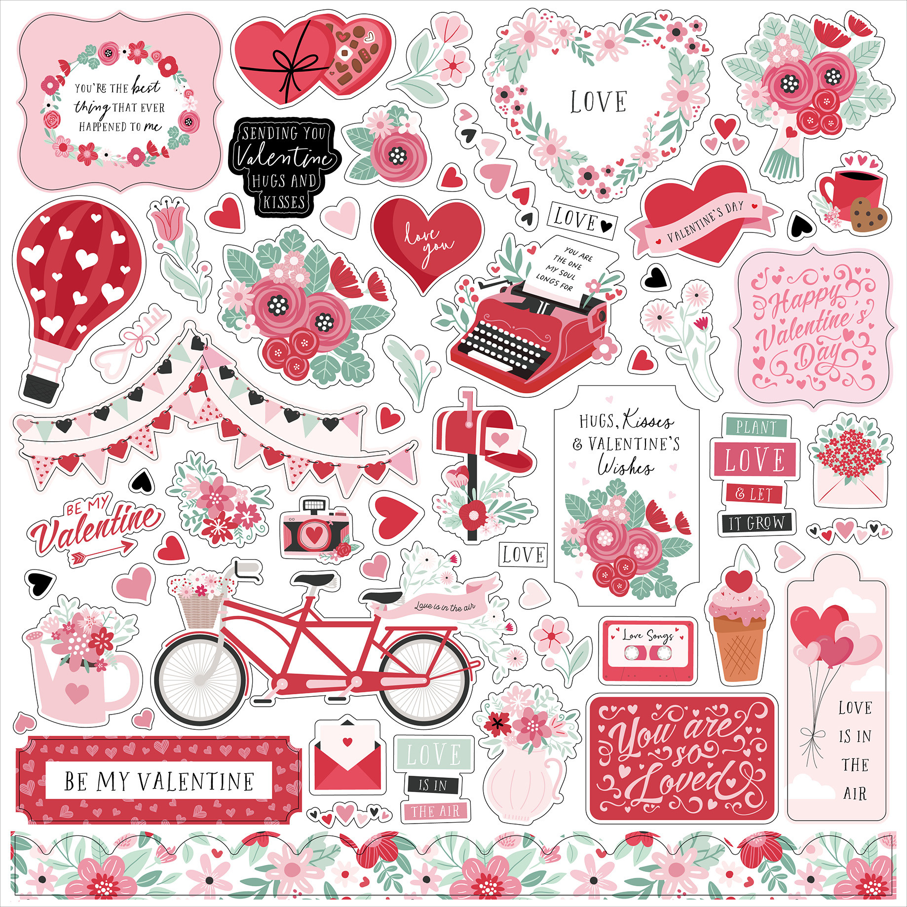 Valentine's Day Element Sticker - Echo Park Paper Co