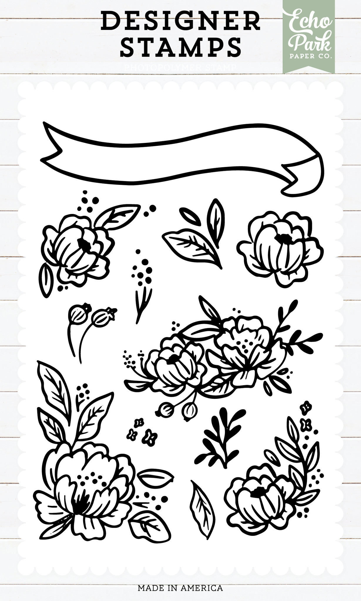 Floral Banner Stamp Set - Echo Park Paper Co