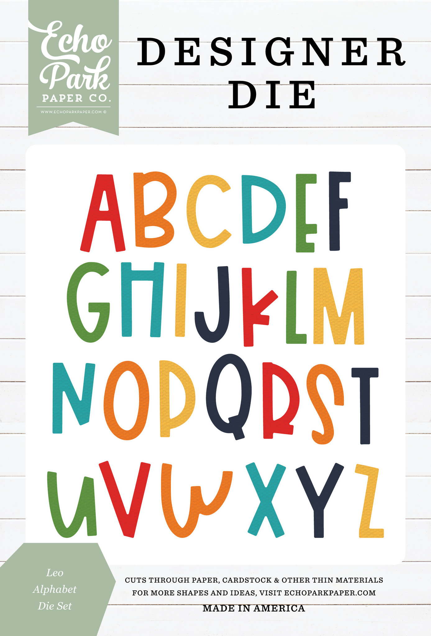 Leo Alphabet Large Die Set - Echo Park Paper Co