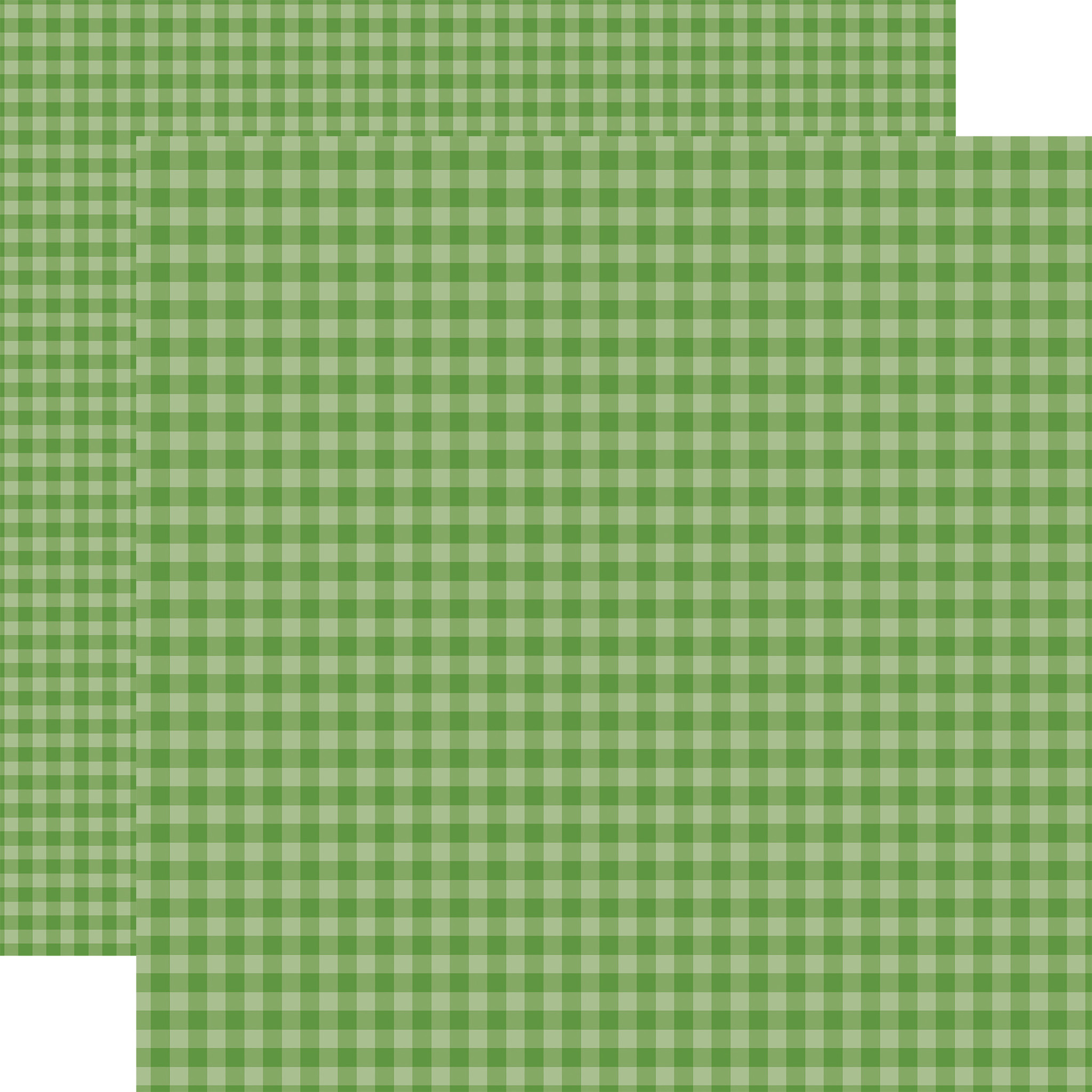Bold Gingham: Leaf Green Gingham 12x12 Patterned Paper - Echo Park Paper Co