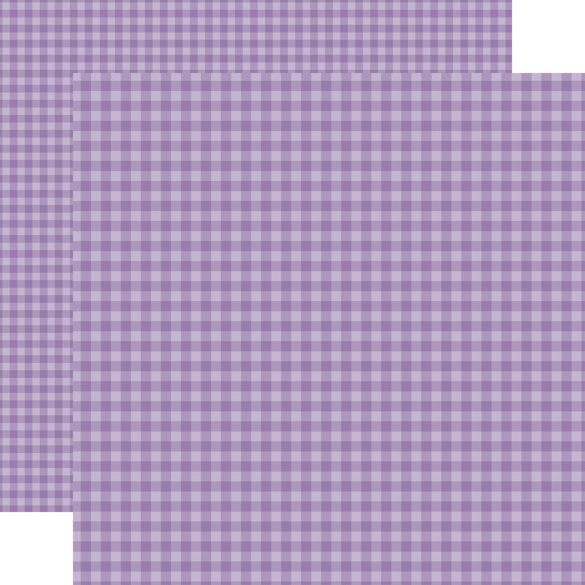 Bold Gingham: Purple Gingham 12x12 Patterned Paper - Echo Park Paper Co