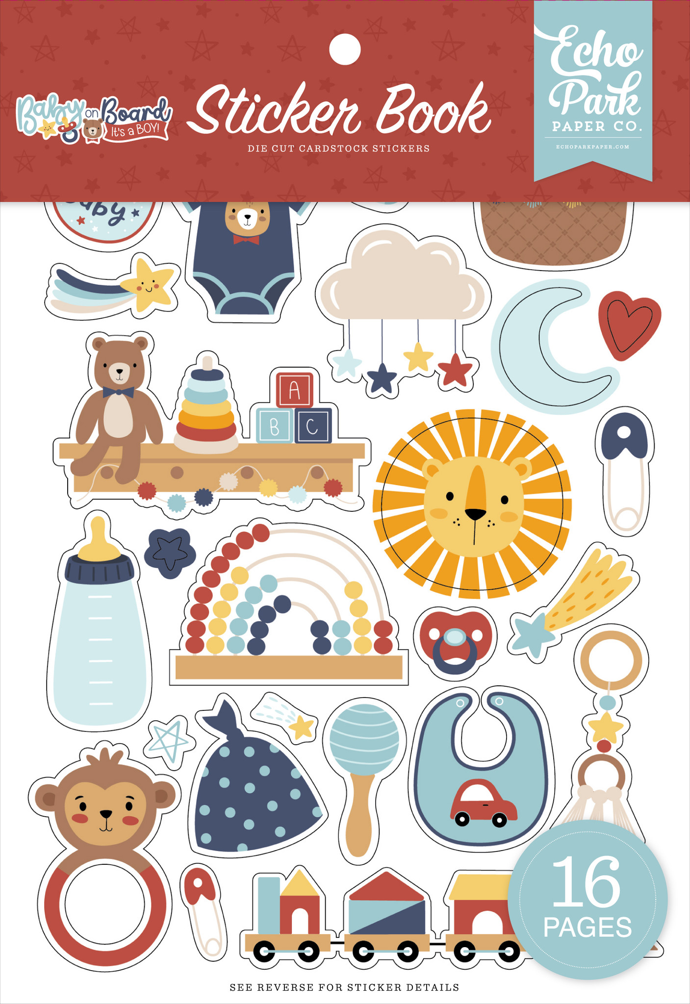 Baby On Board - Boy Sticker Book - Echo Park Paper Co