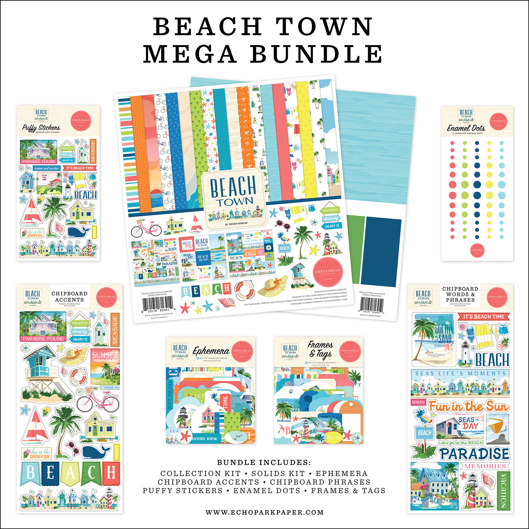 Beach Town Mega Bundle - Echo Park Paper Co