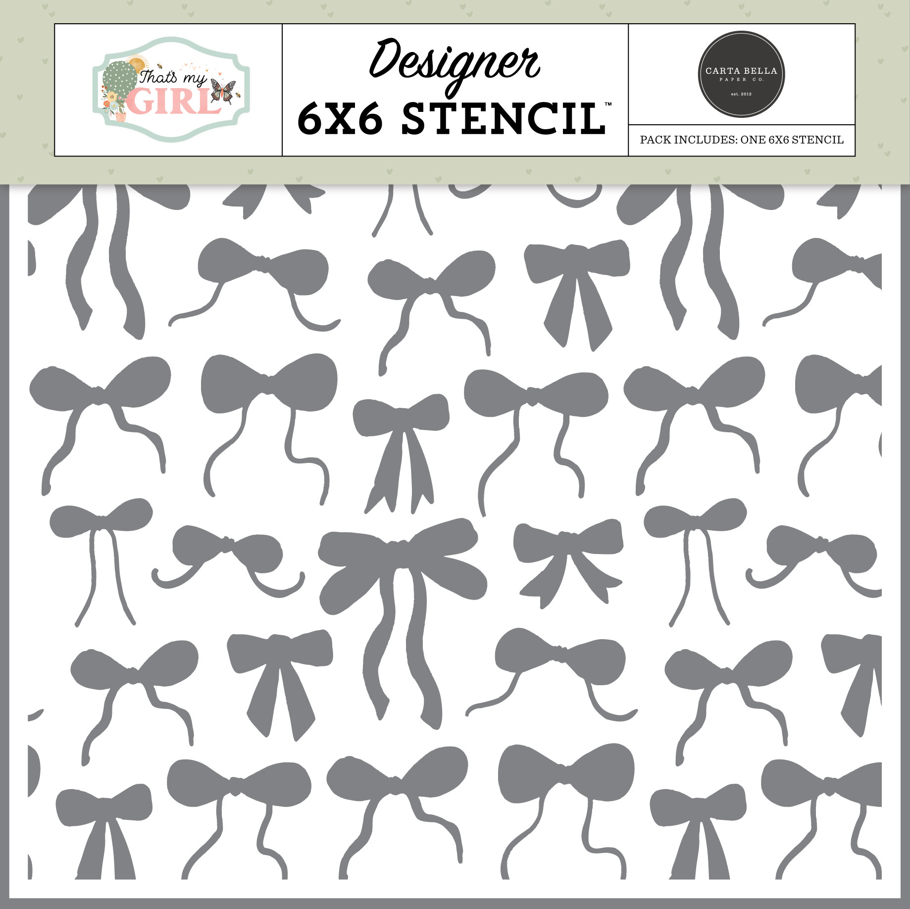That's My Girl: The Best Bows Stencil - Echo Park Paper Co