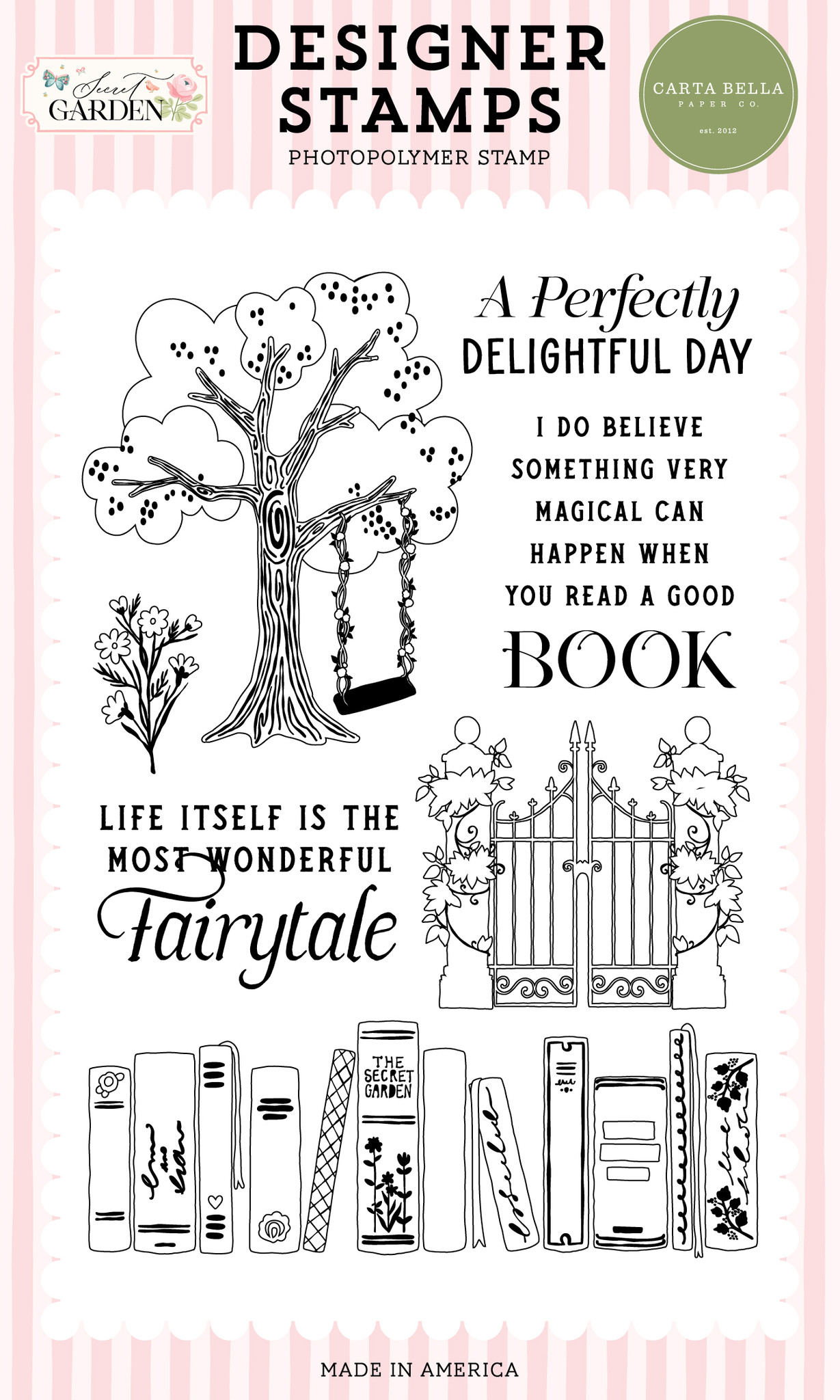 Secret Garden: Enchanted Library Stamp Set - Echo Park Paper Co