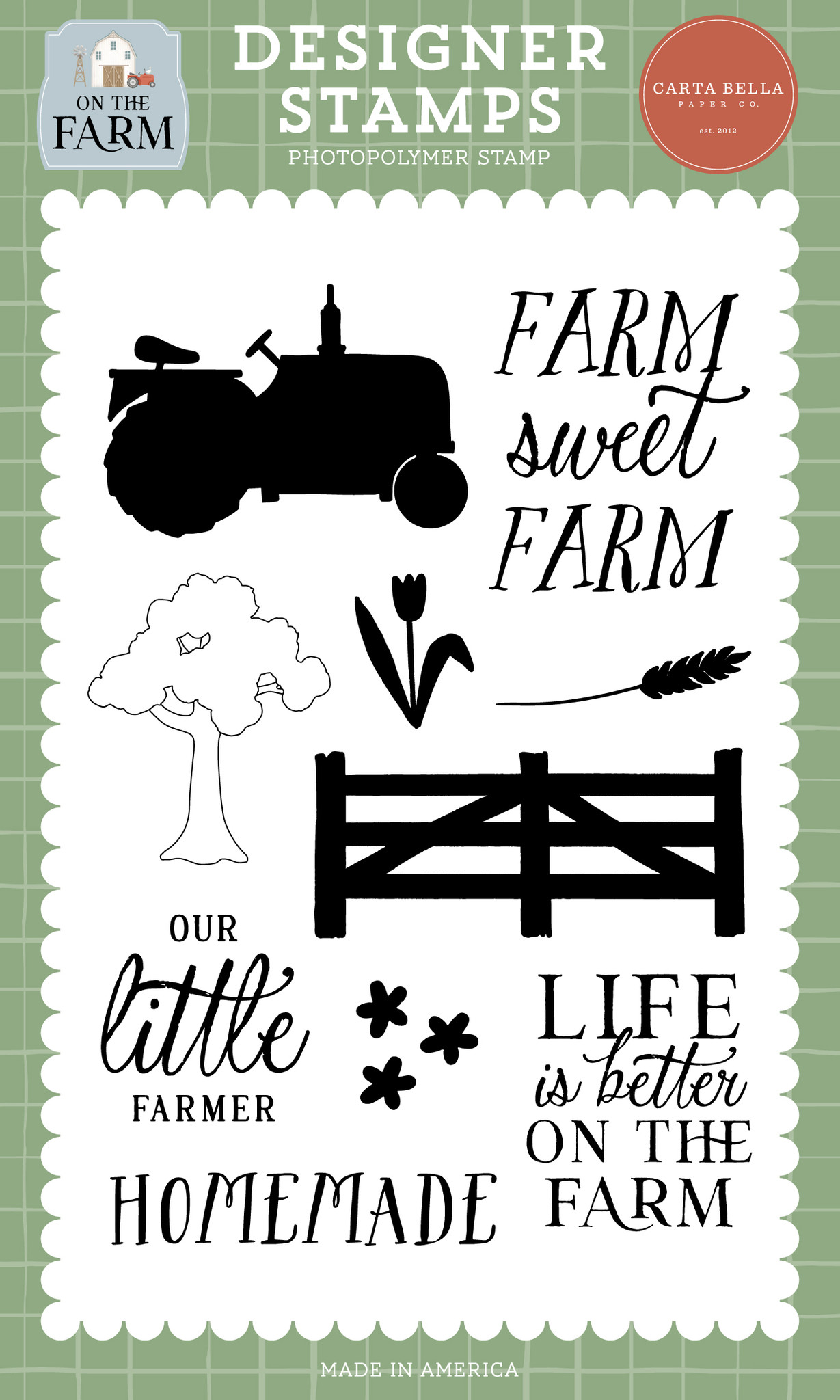 On The Farm: Farm Sweet Farm Stamp Set - Echo Park Paper Co