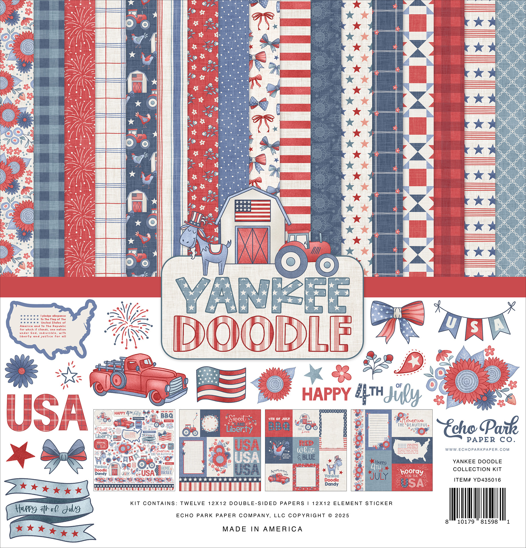 Yankee Doodle Collection Kit - Echo Park Paper Co