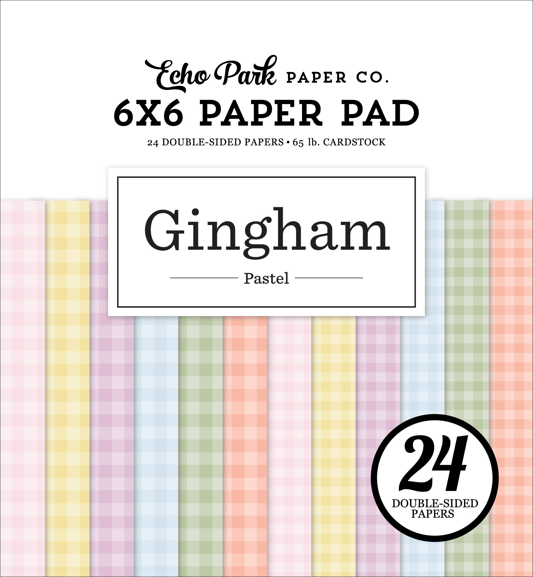 Pastel Gingham 6x6 Paper Pad - Echo Park Paper Co
