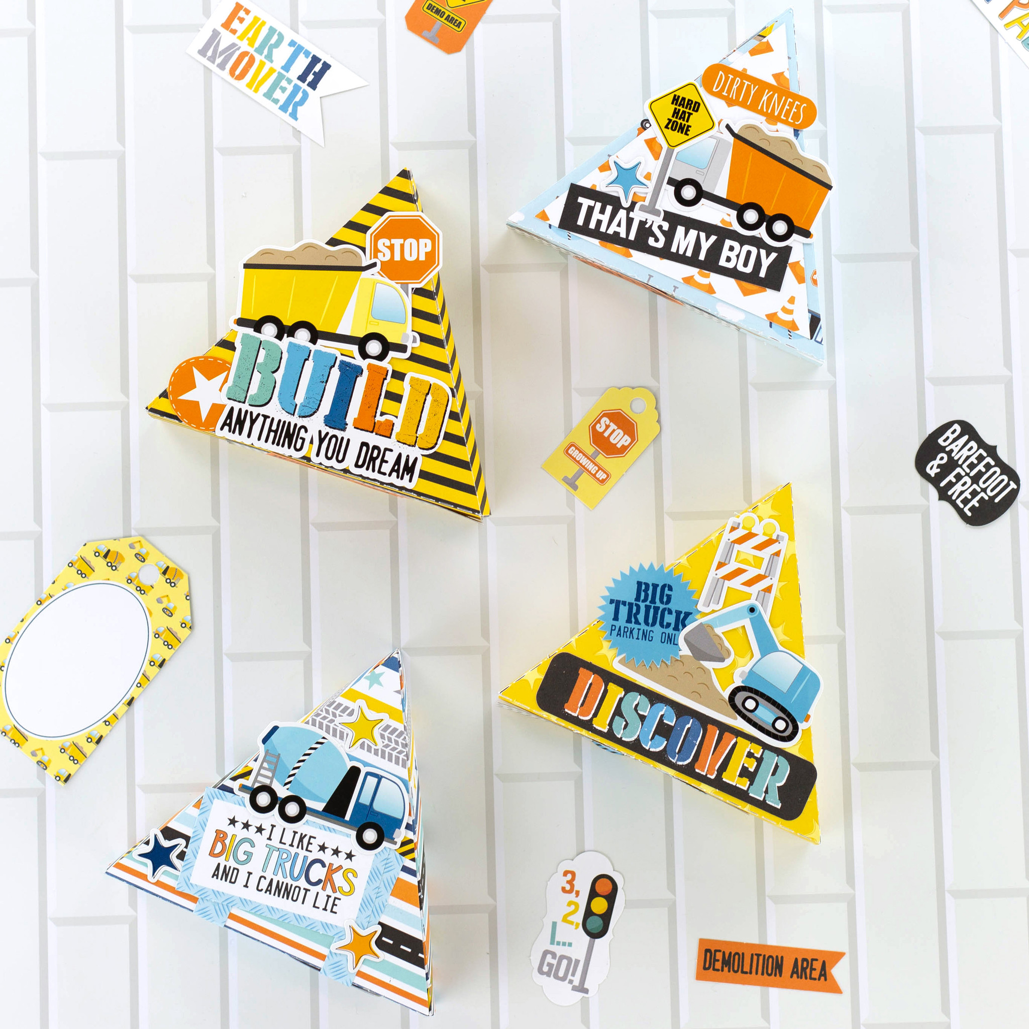 Little Builder 3D Boxes Digital Instructions - Echo Park Paper Co
