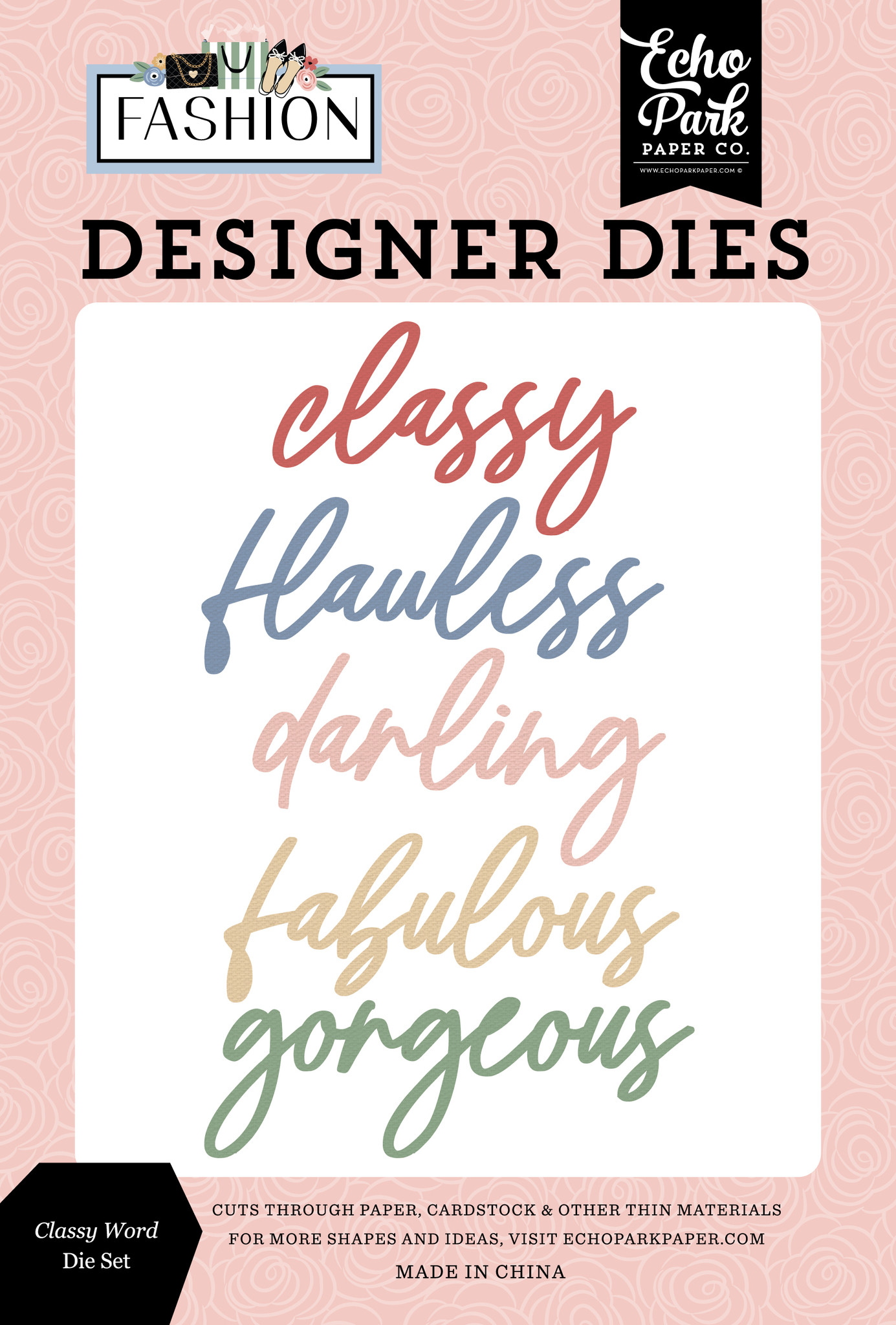 Fashion: Classy Word Small Die Set - Echo Park Paper Co