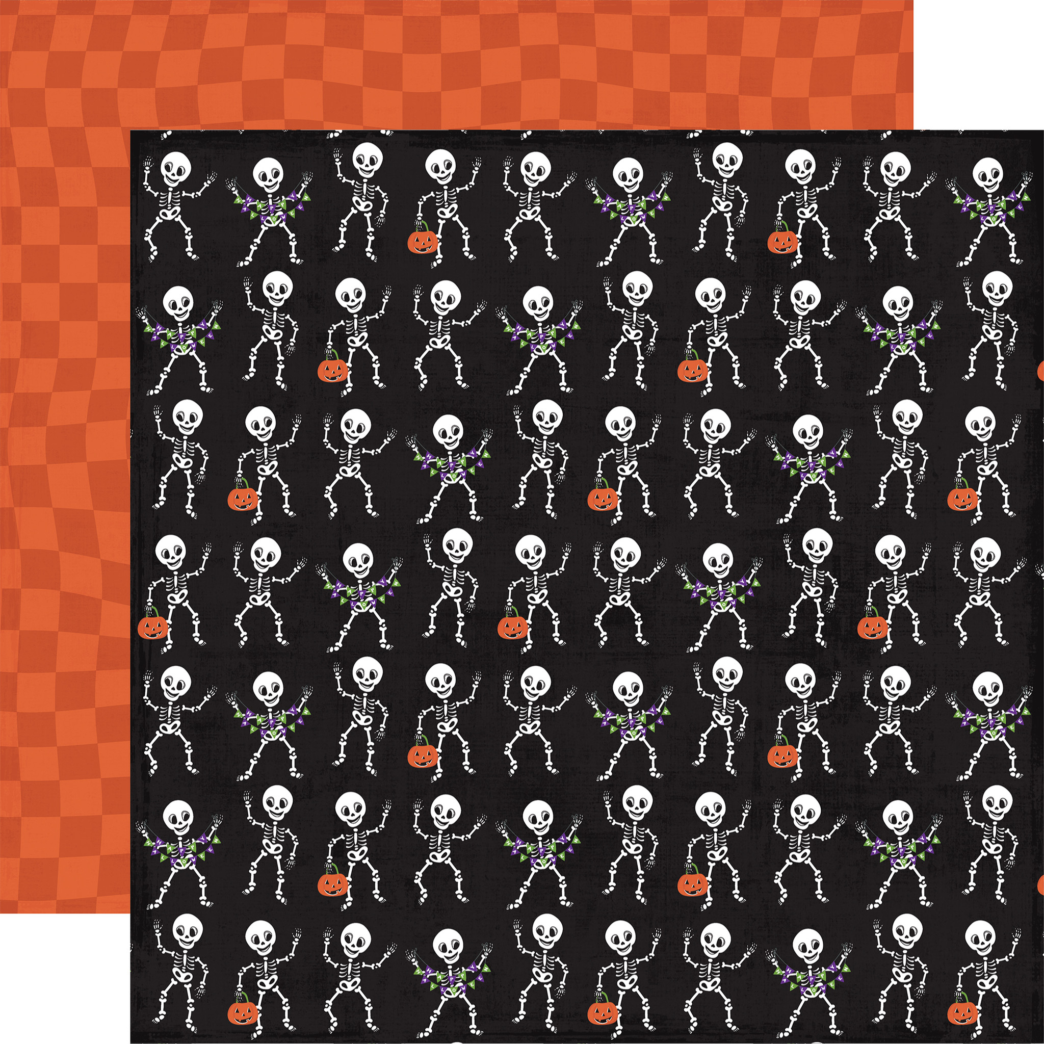 Ghosts And Goblins: Partying Skeletons 12x12 Patterned Paper - Echo ...