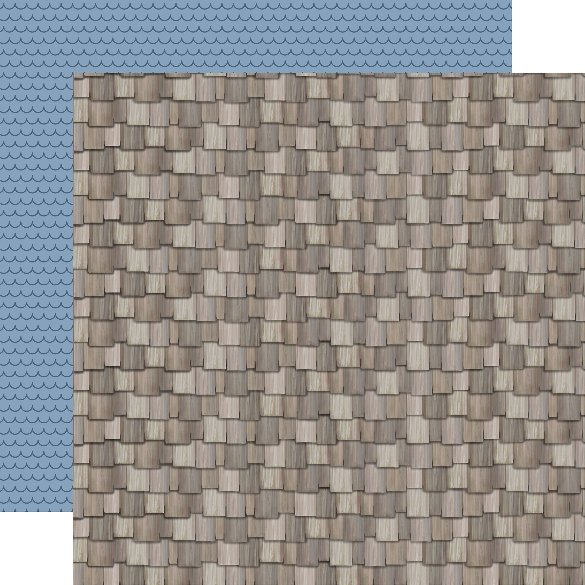 Seashore: Beach Wood Shingles 12x12 Patterned Paper - Echo Park Paper Co