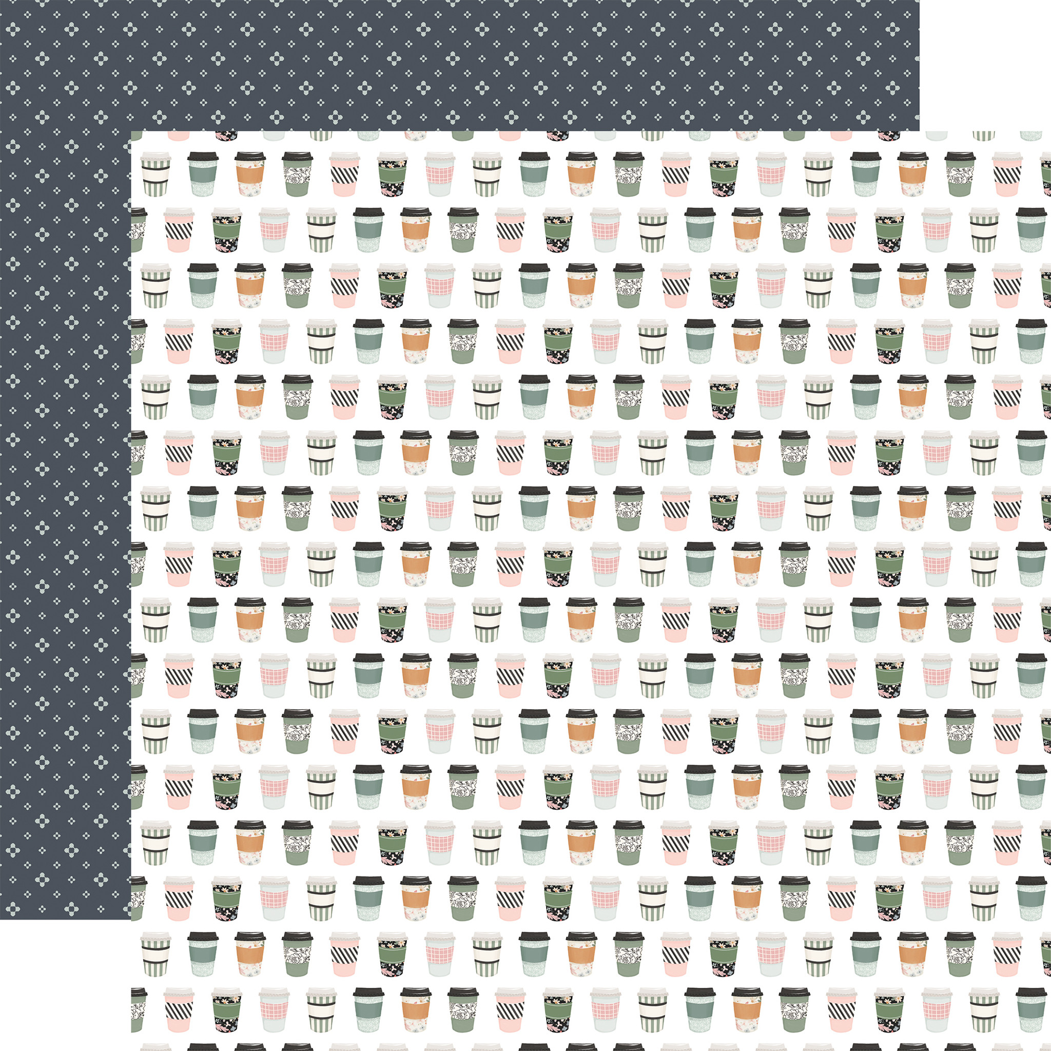 Coffee Shop: Coffee To Go 12x12 Patterned Paper - Echo Park Paper Co