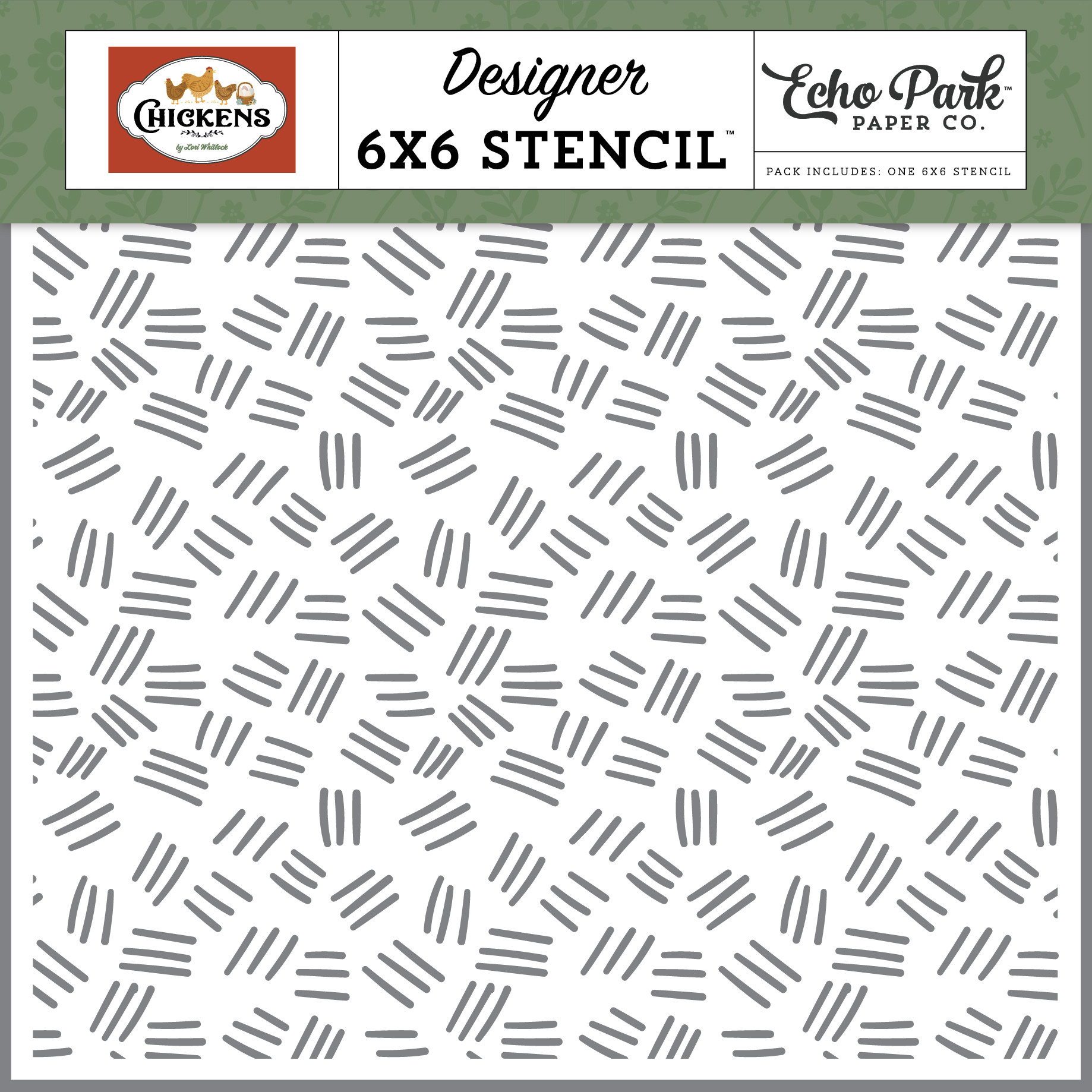 Chickens: Chicken Scratch Stencil - Echo Park Paper Co