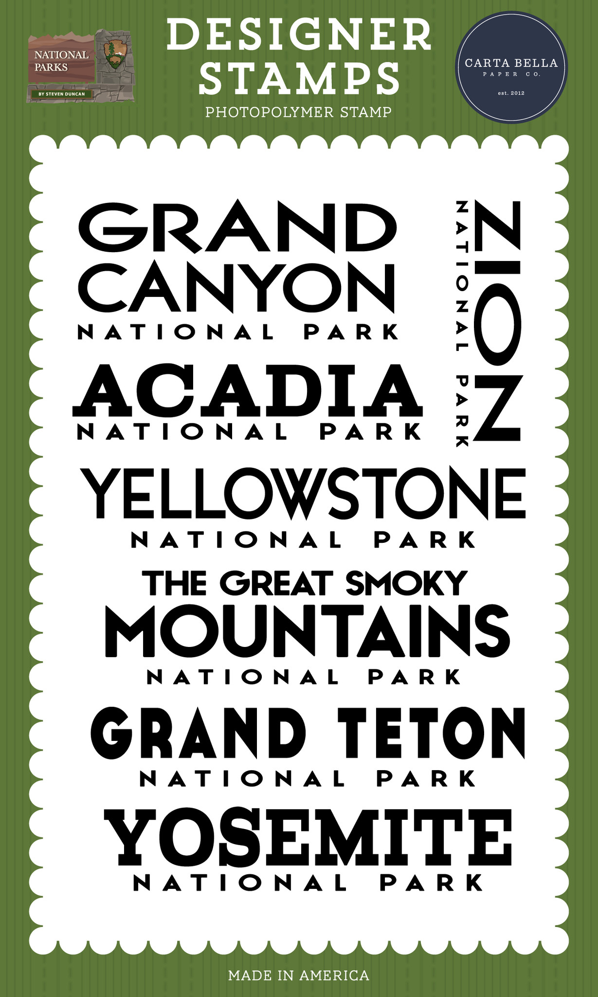 National Parks: National Park Titles Stamp Set - Echo Park Paper Co