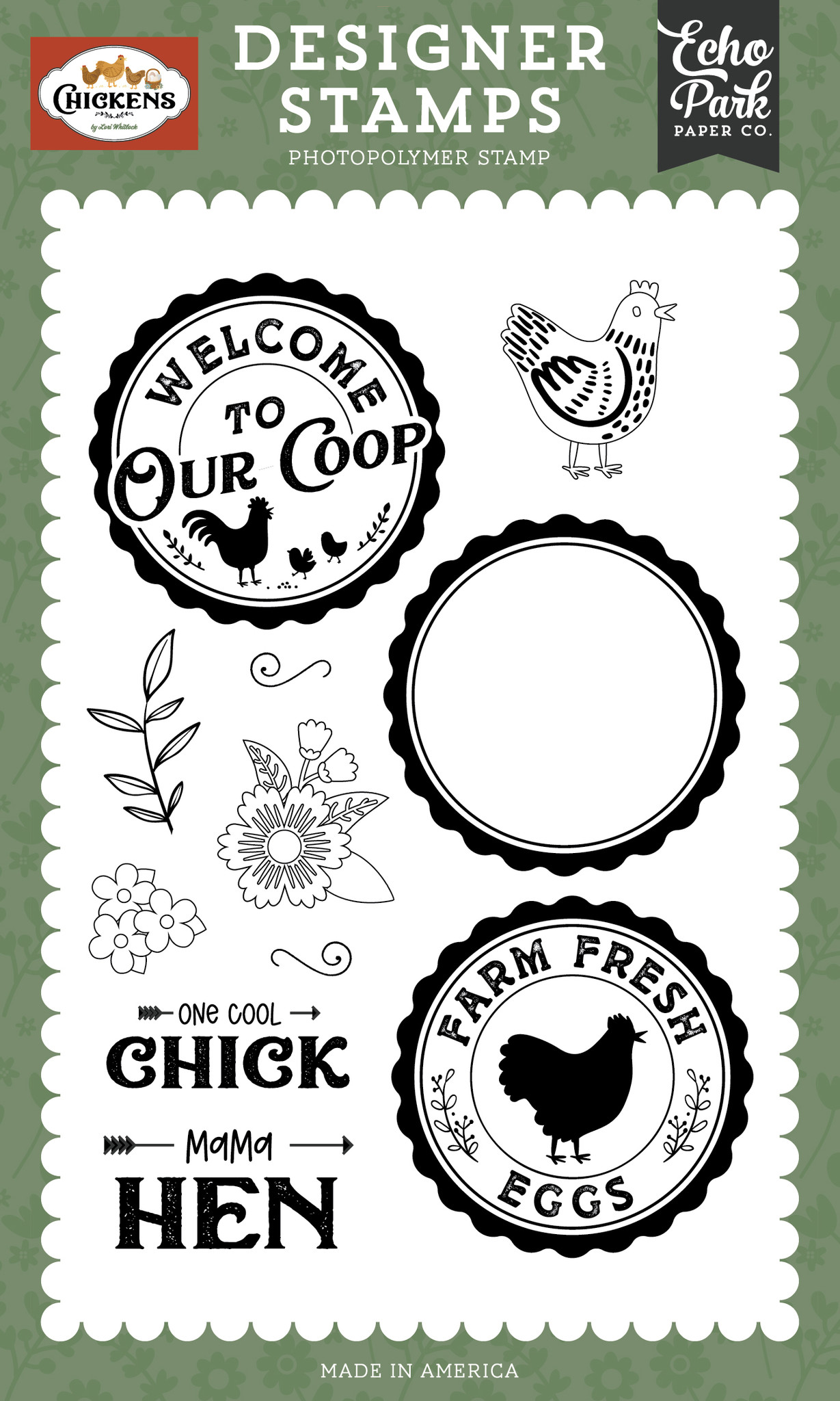 Chickens: Farm Fresh Seal Stamp Set - Echo Park Paper Co