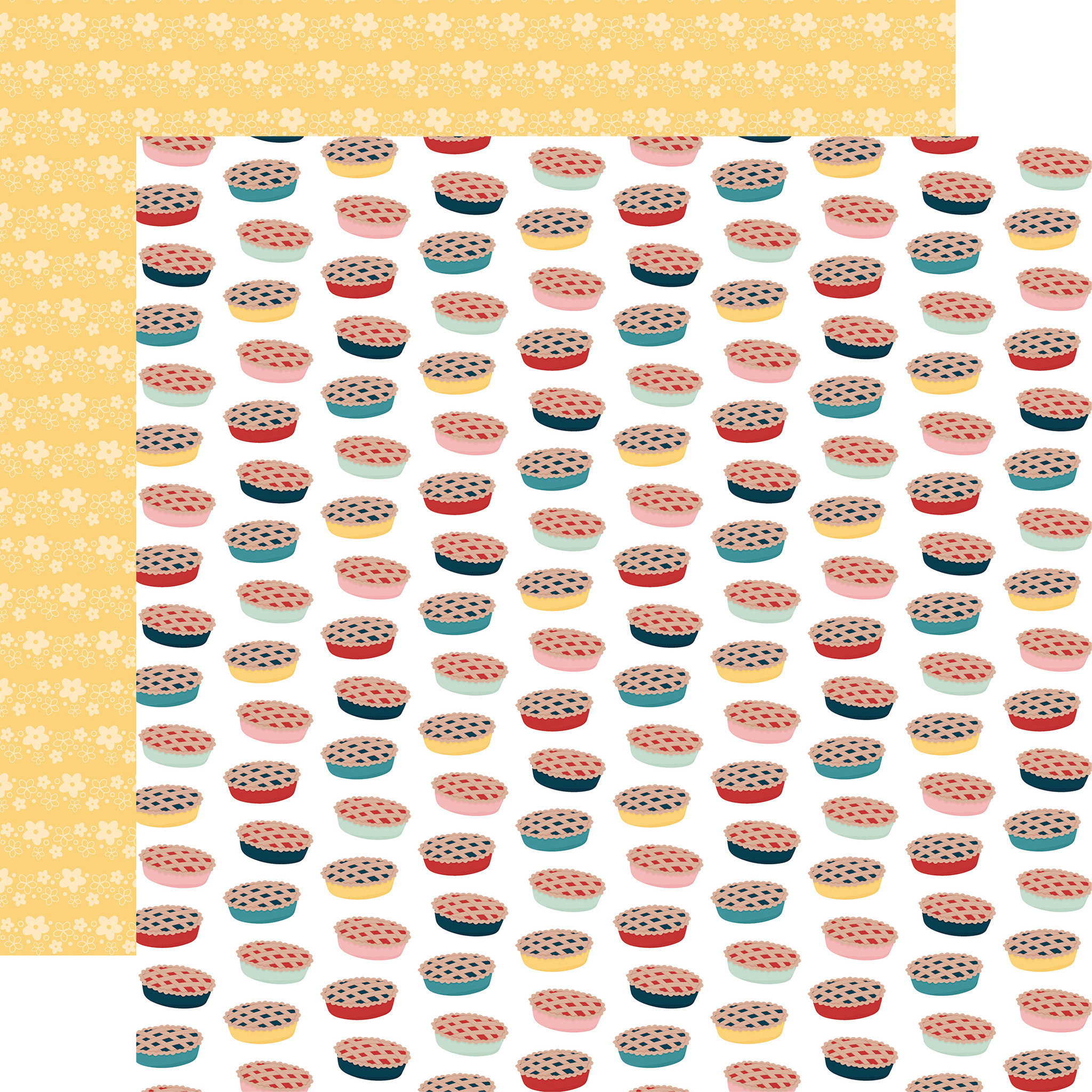 Mom's Kitchen: Fresh Baked Pies 12x12 Patterned Paper - Echo Park Paper Co