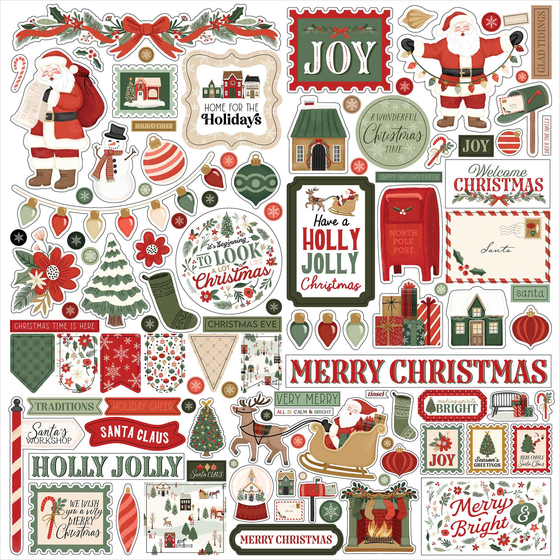 Christmas Village Element Sticker - Echo Park Paper Co