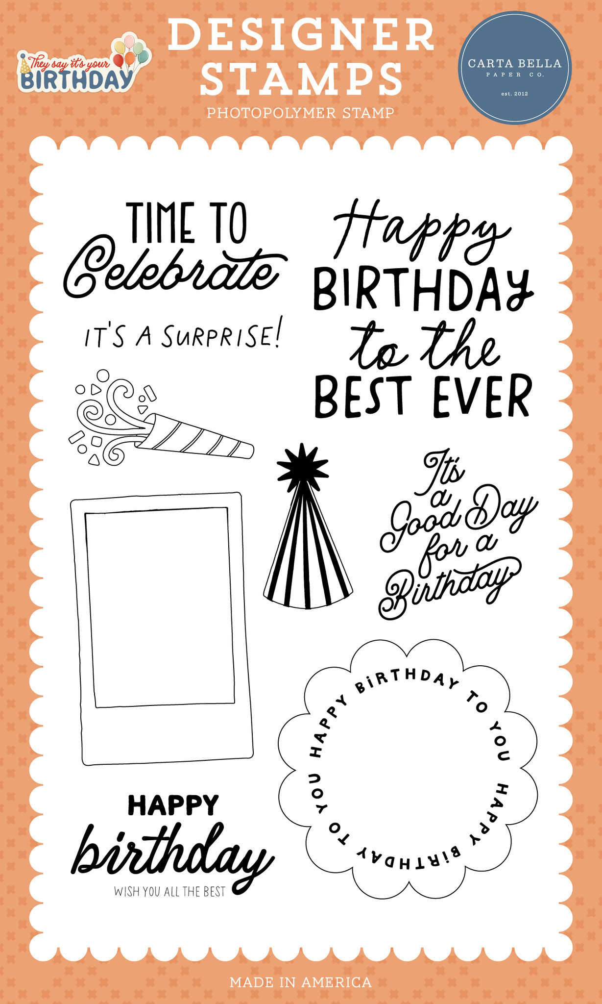 They Say It's Your Birthday: It's A Surprise Stamp Set - Echo Park Paper Co