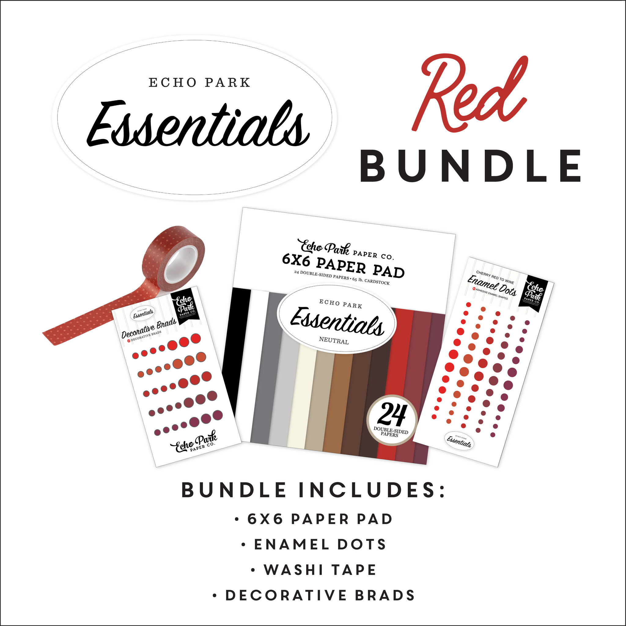 Red Essential Bundle - Echo Park Paper Co