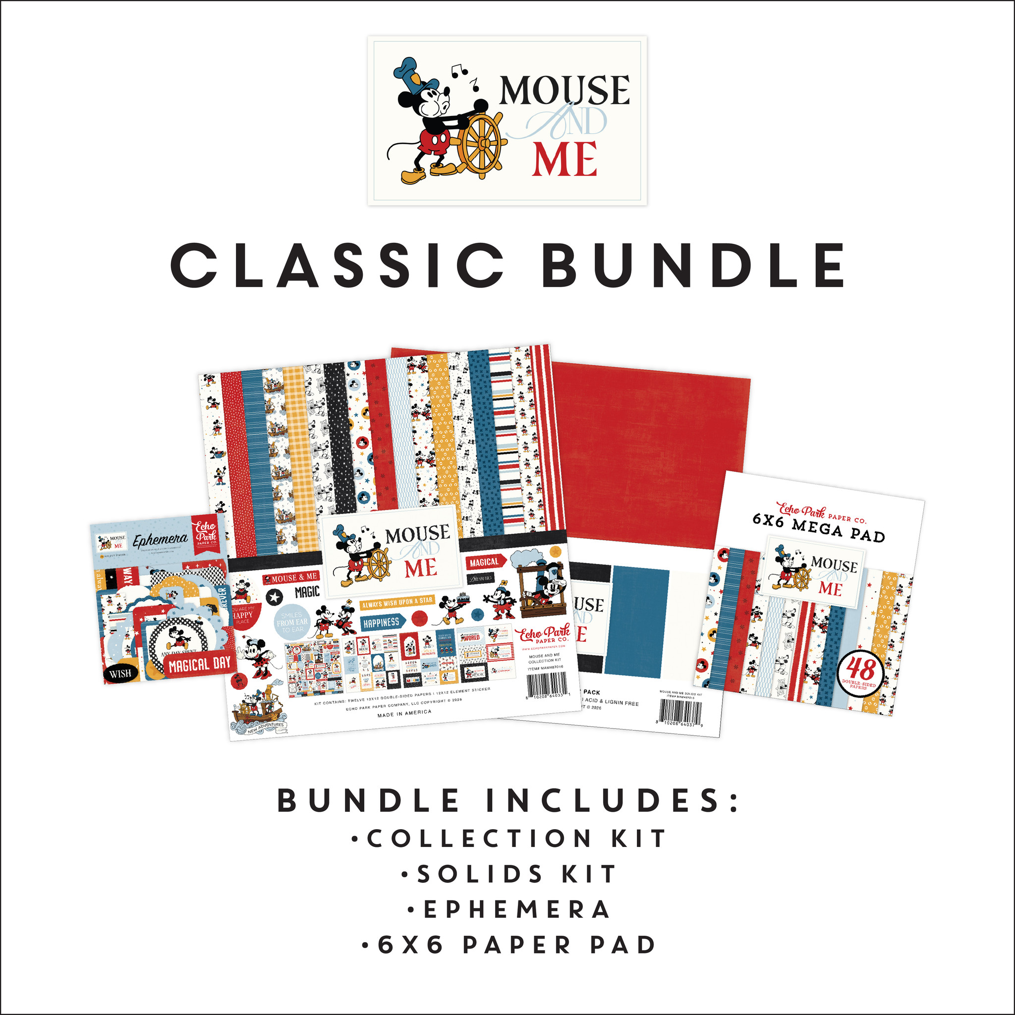 Mouse And Me: Classic Bundle - Echo Park Paper Co