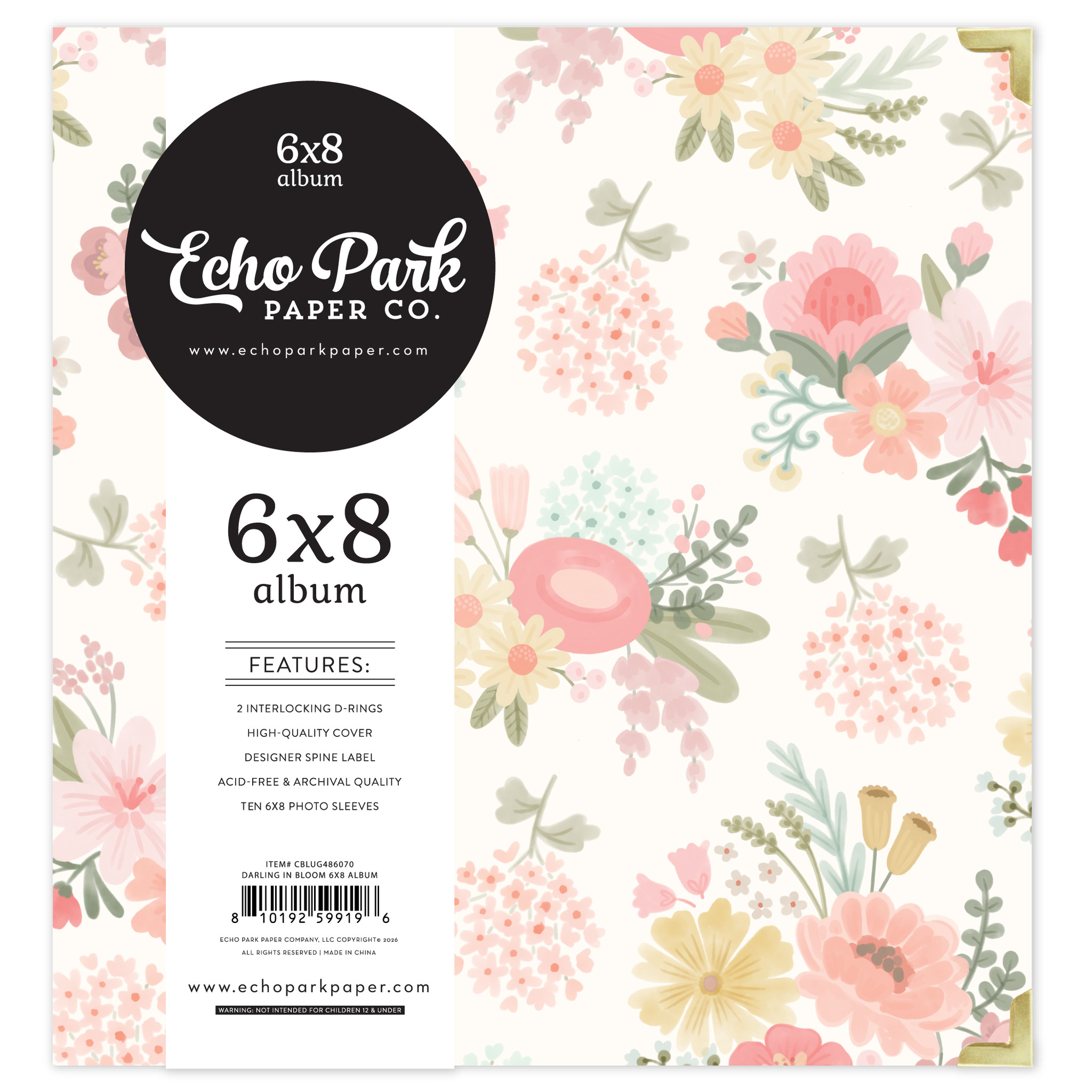 Little Lullabies - Baby Girl: Darling In Bloom 6X8 Album - Echo Park ...