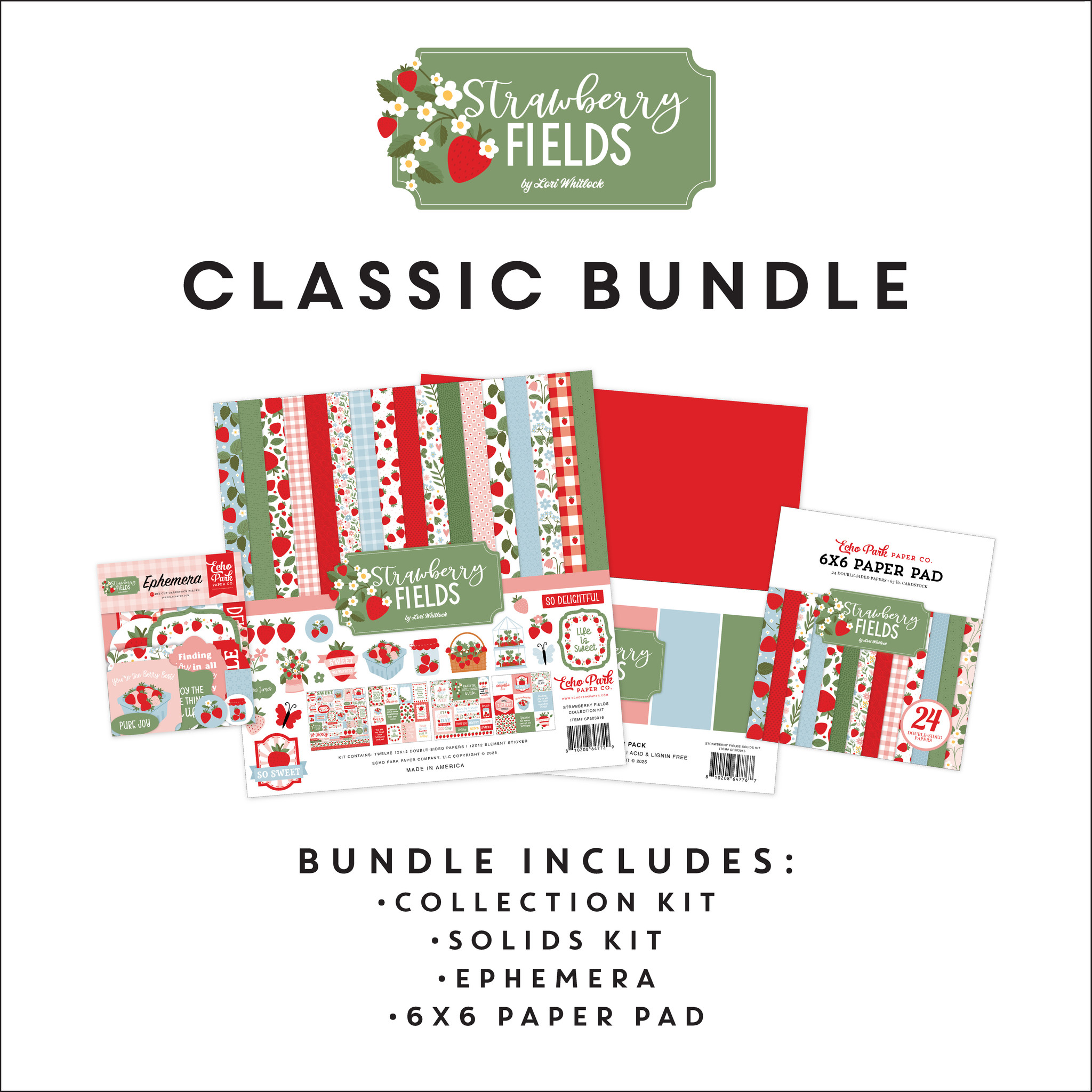 Strawberry Fields Classic Bundle - Echo Park Paper Co