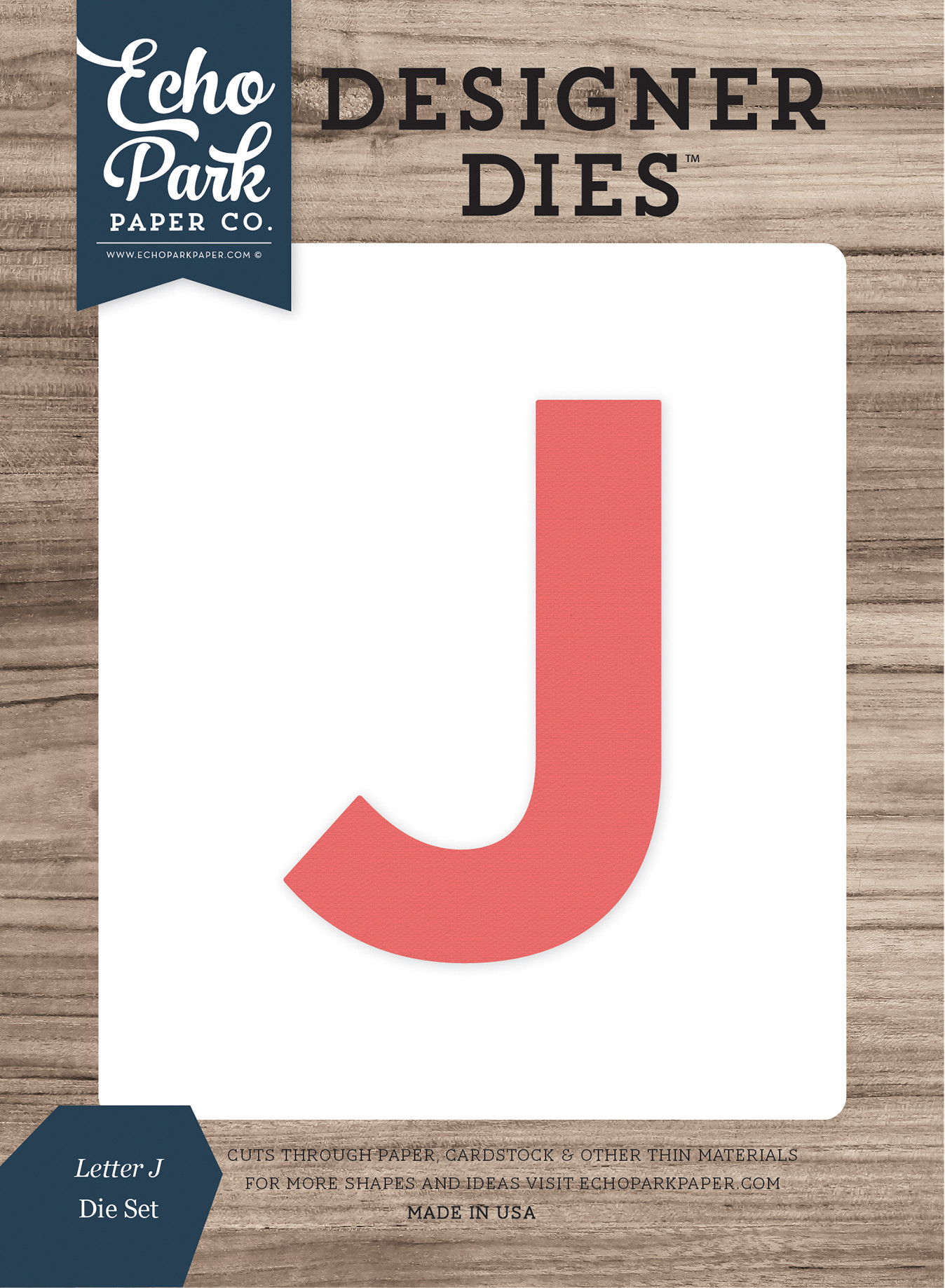 Letter J Medium Die Set - Echo Park Paper Co