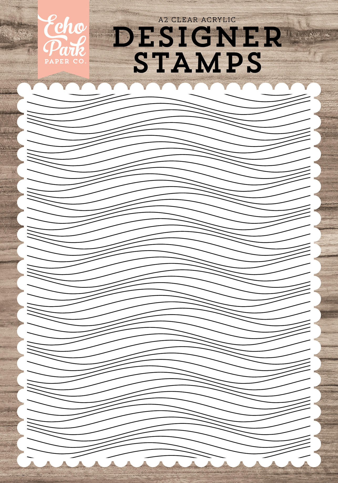 Make Waves A2 Background Stamp - Echo Park Paper Co