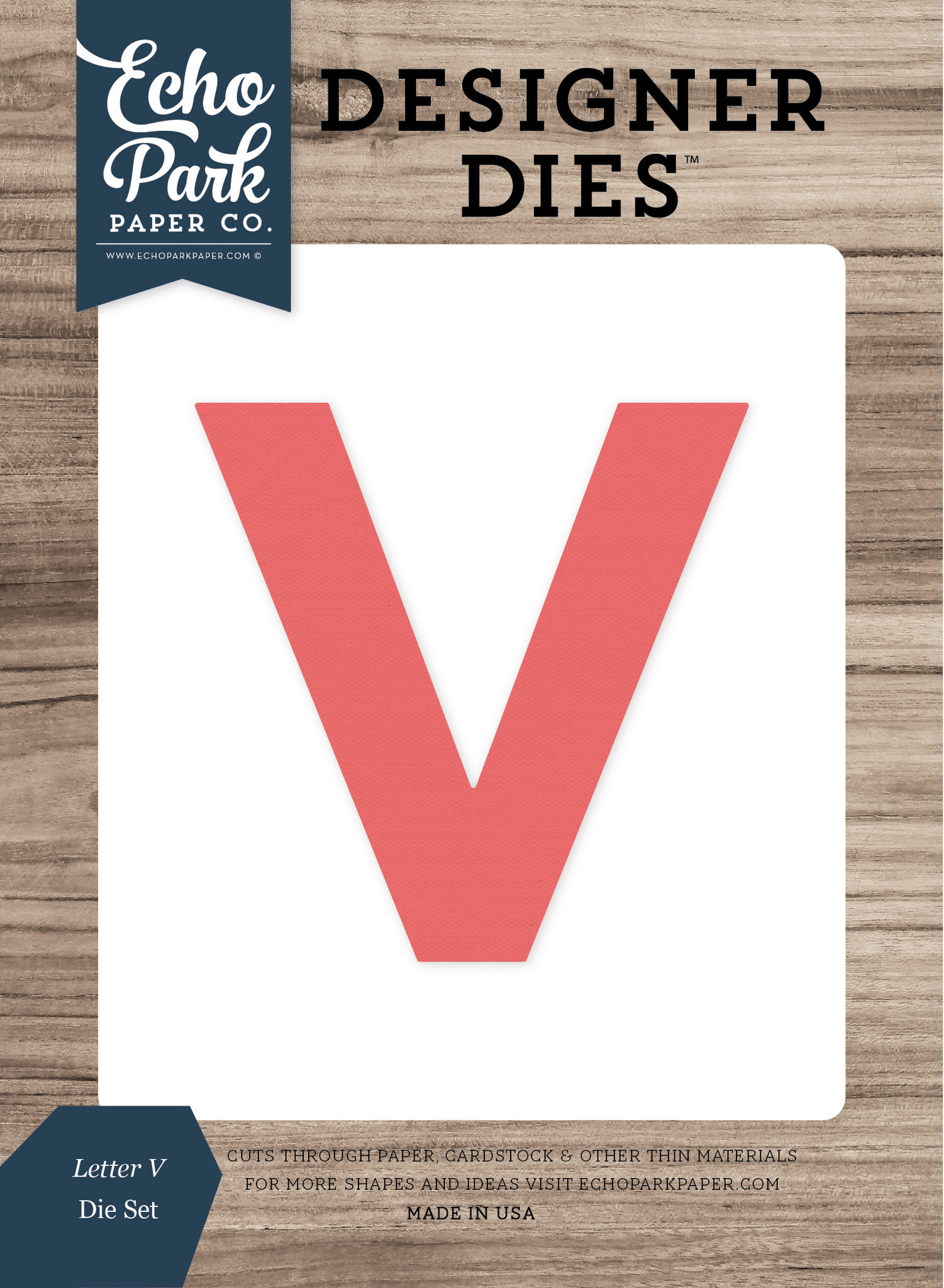 Letter V Medium Die Set - Echo Park Paper Co
