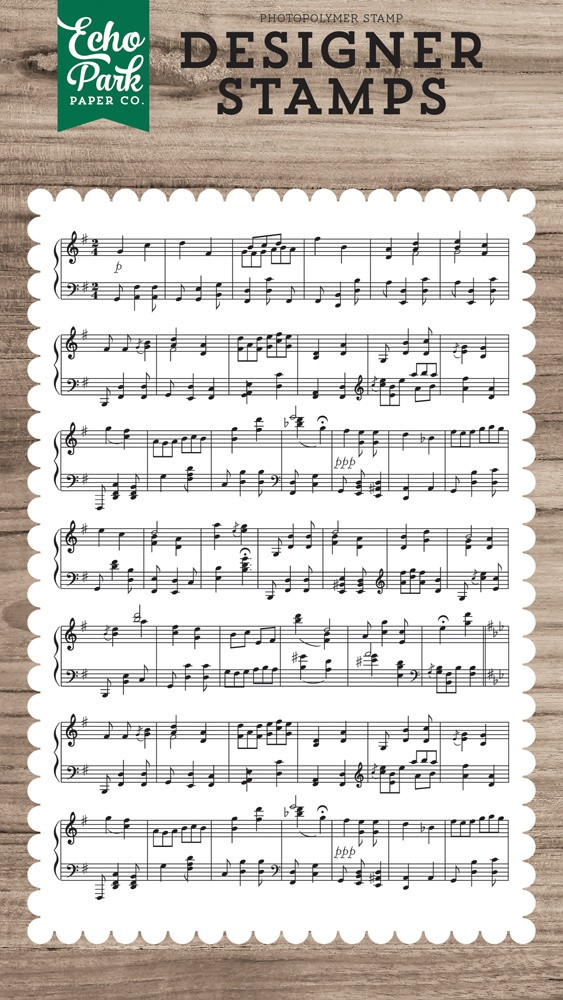 Sheet Music Background Stamp - Echo Park Paper Co