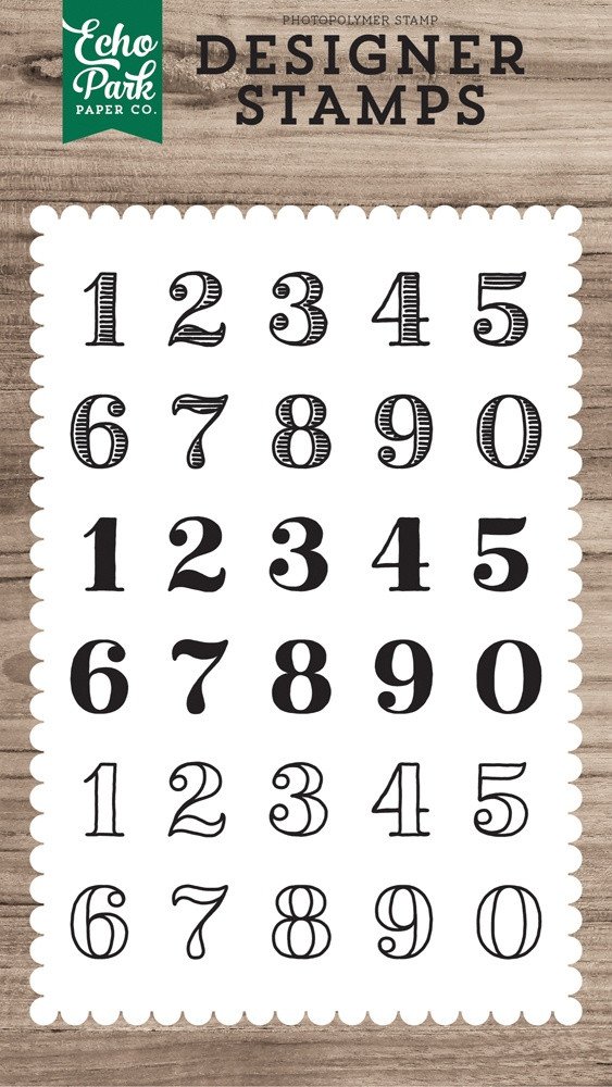Classic Numbers 4x6 Stamp - Echo Park Paper Co