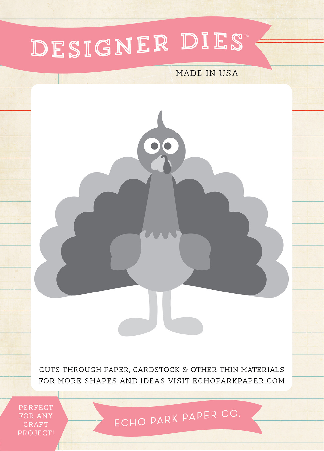 Thanksgiving Turkey Medium Die Set - Echo Park Paper Co